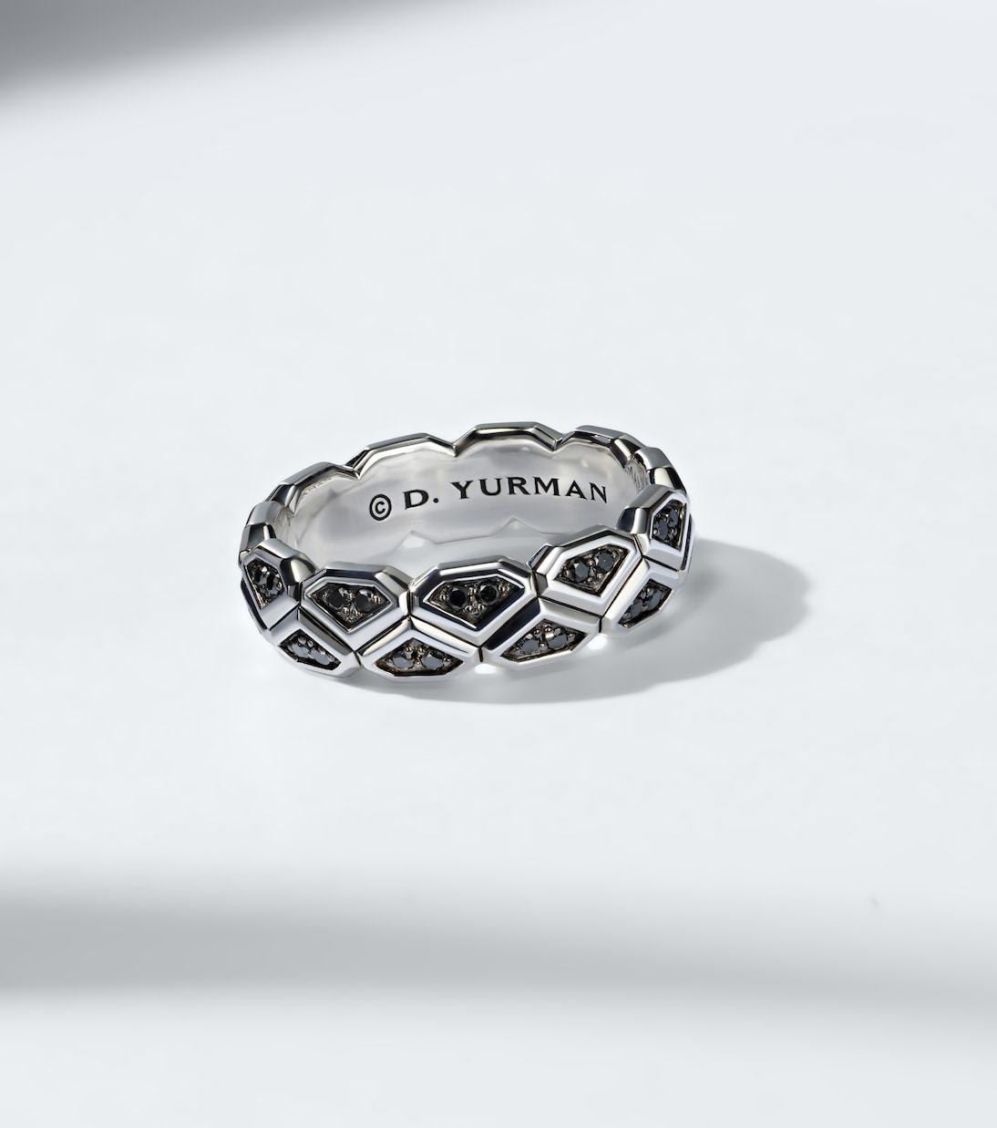 Hex sterling silver (925) ring with diamonds in silver - David Yurman ...