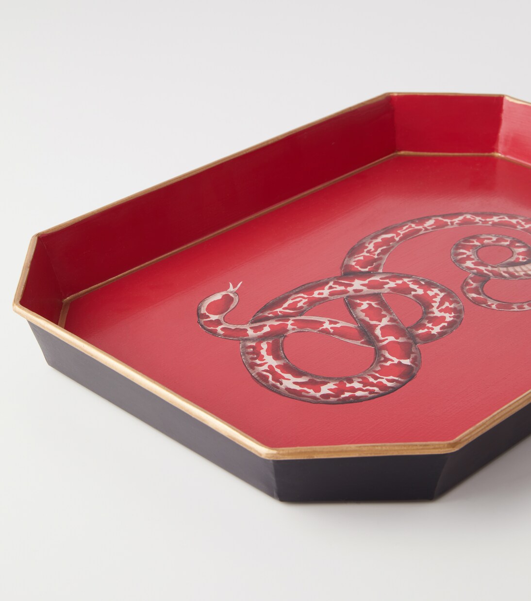 Fauna hand-painted iron tray in red - Les Ottomans | Mytheresa