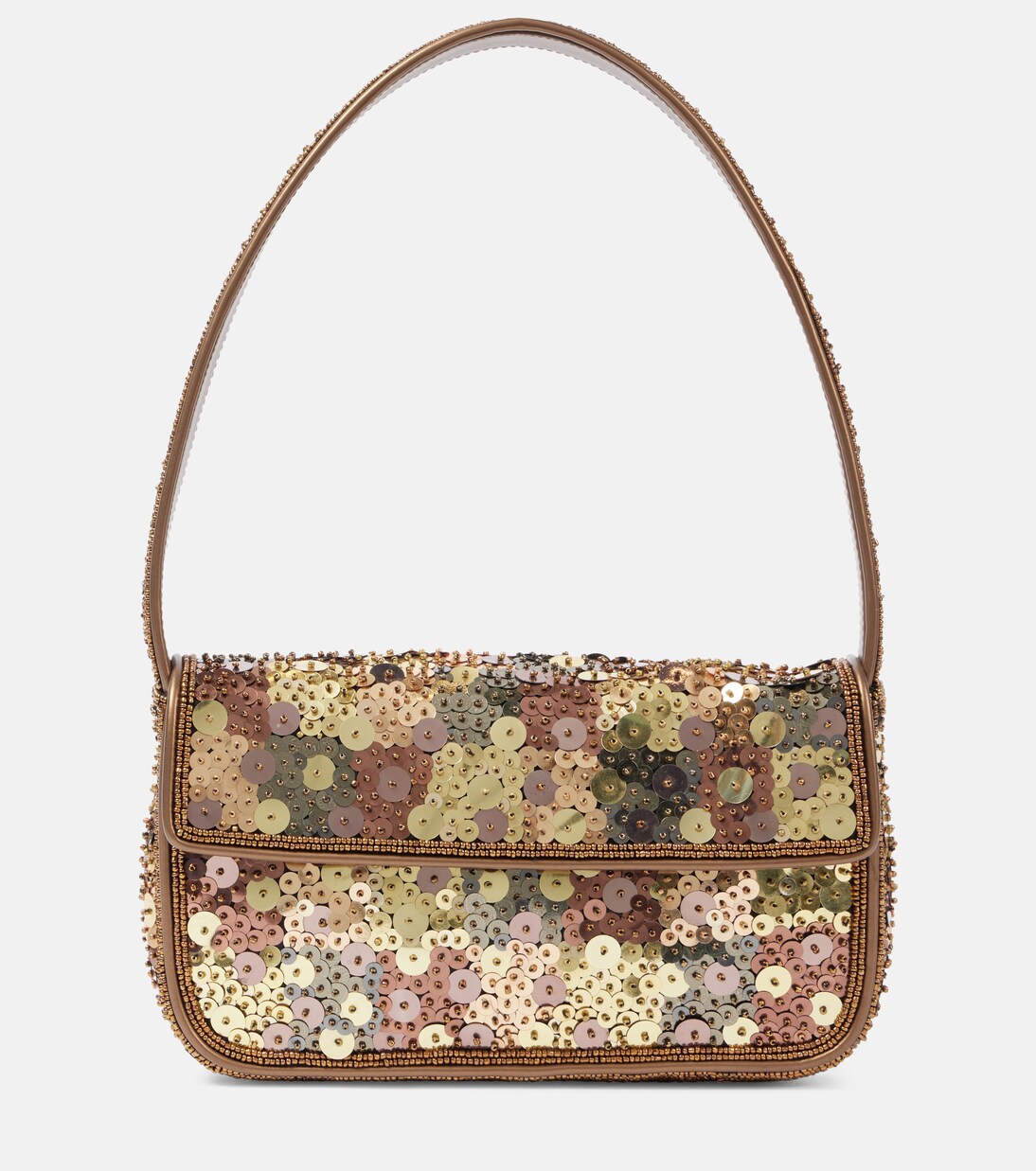 Bolso Tommy Small con lentejuelas en dorado - Staud | Mytheresa