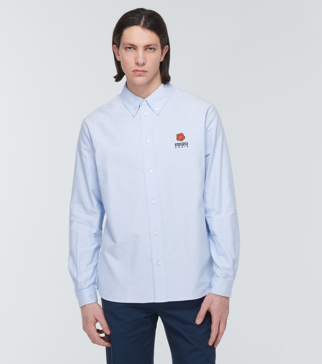 Boke Flower cotton shirt in blue Kenzo Mytheresa