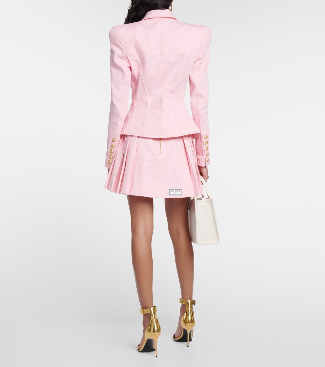Cotton blazer in pink - Balmain | Mytheresa