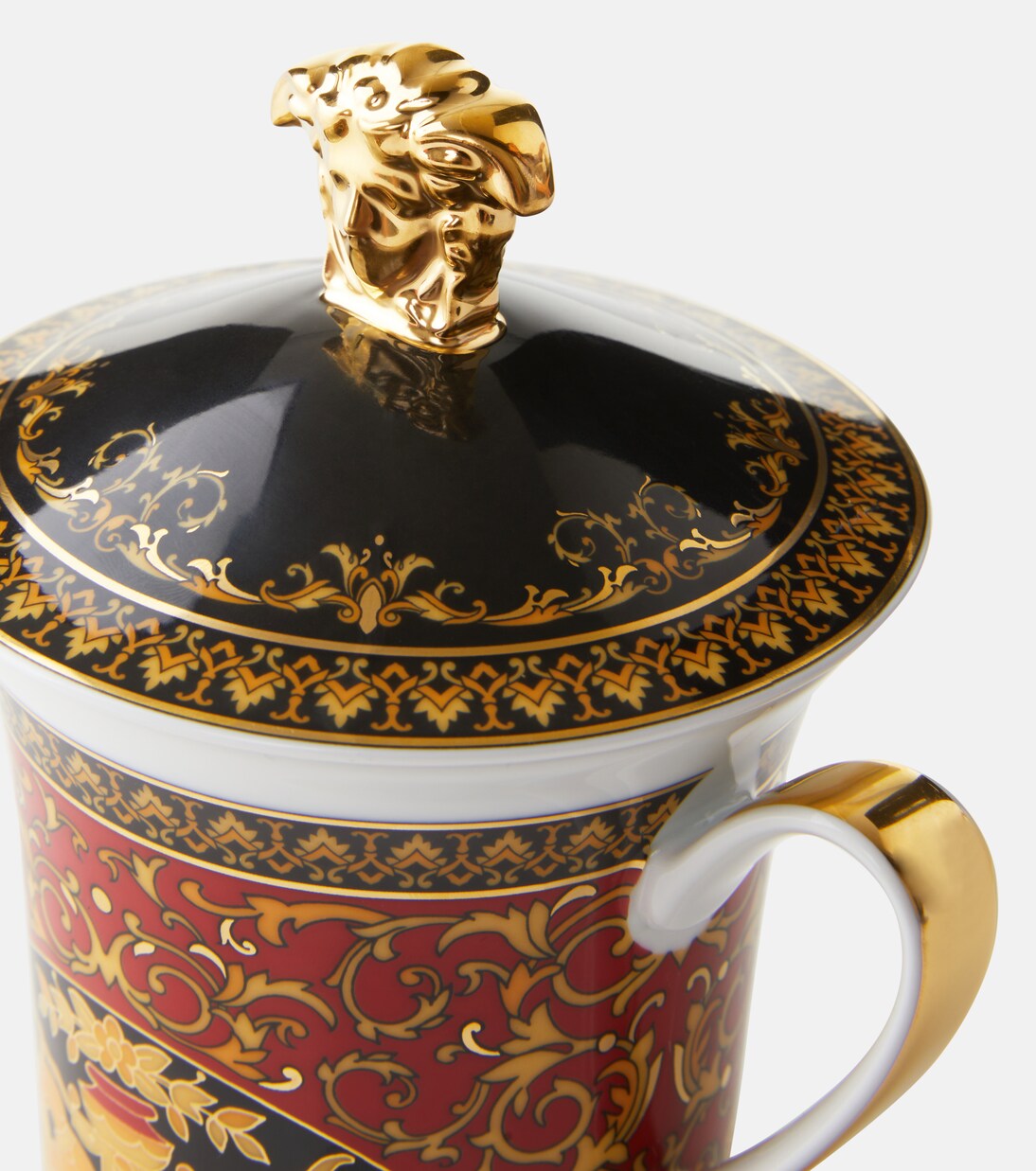 Medusa porcelain mug with lid in multicoloured - Versace Home | Mytheresa