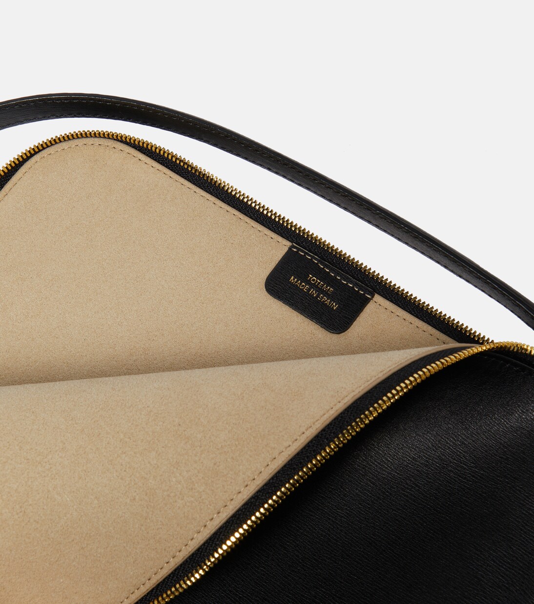 Slim Small leather tote bag in black - Toteme | Mytheresa