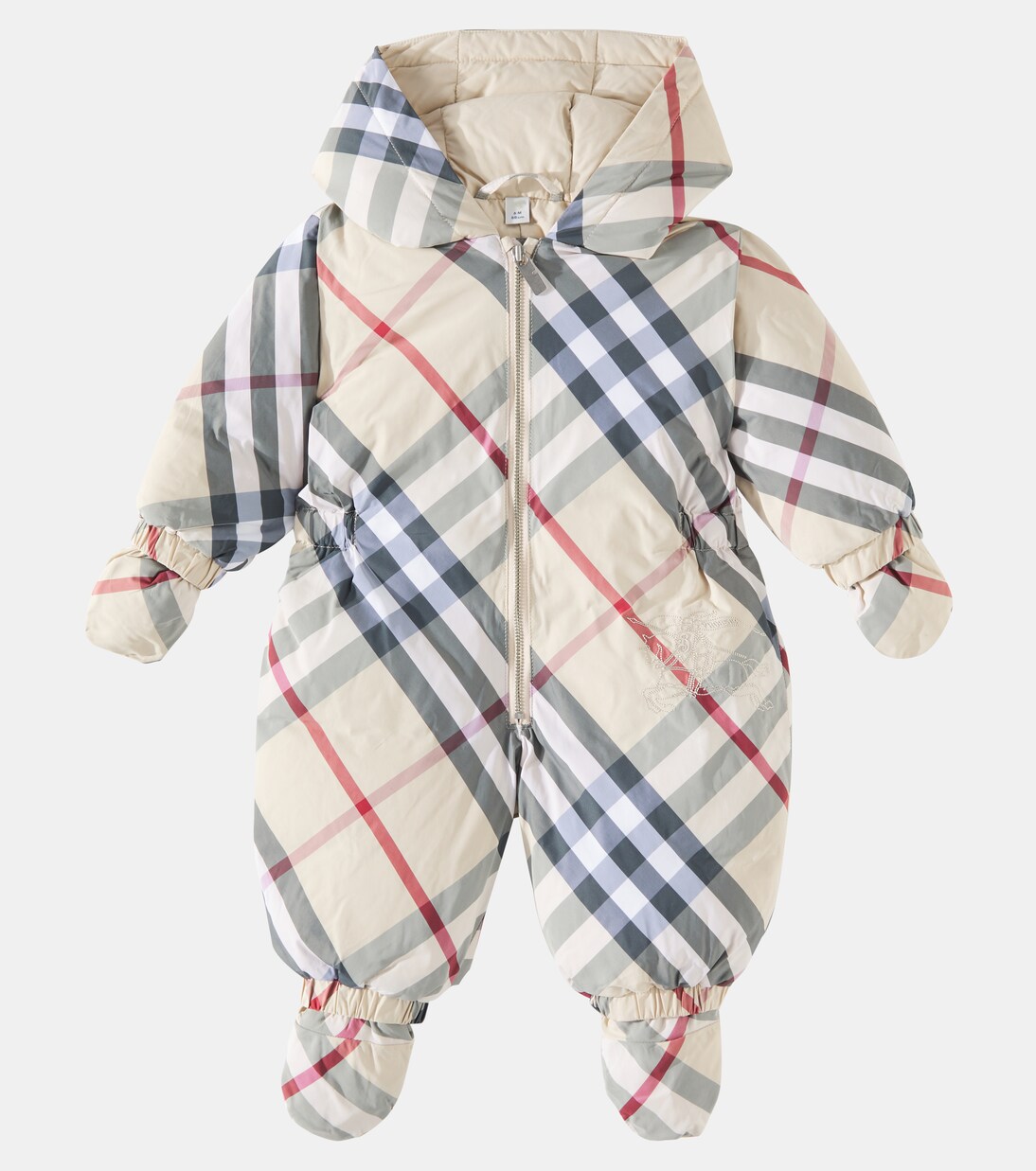 Burberry Check snowsuit in beige - Burberry Kids | Mytheresa