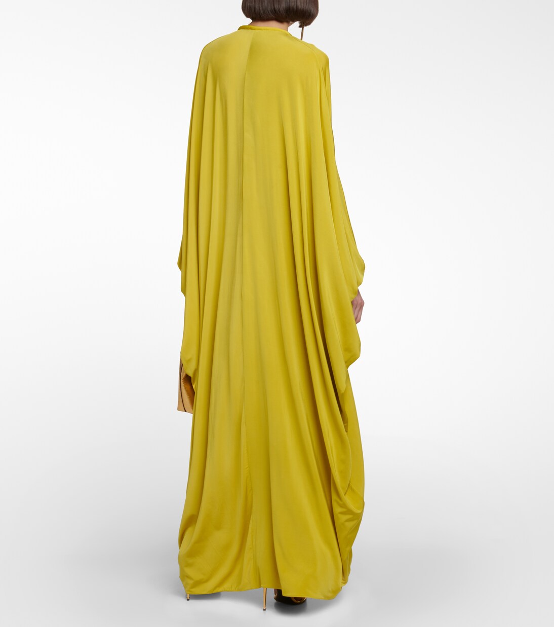 Draped satin gown in yellow - Tom Ford | Mytheresa