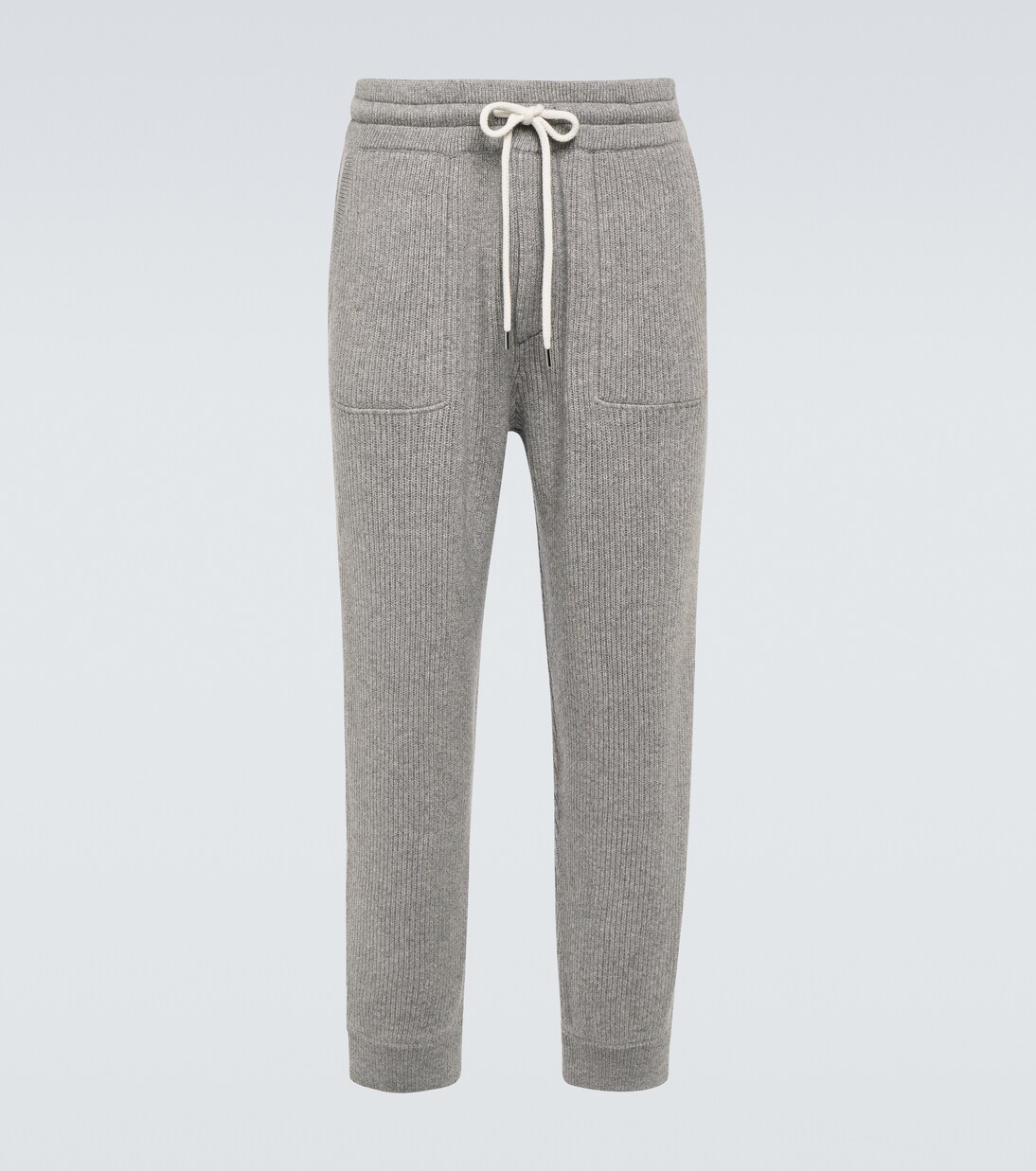 Ribbed-knit cashmere sweatpants in grey - Brunello Cucinelli | Mytheresa