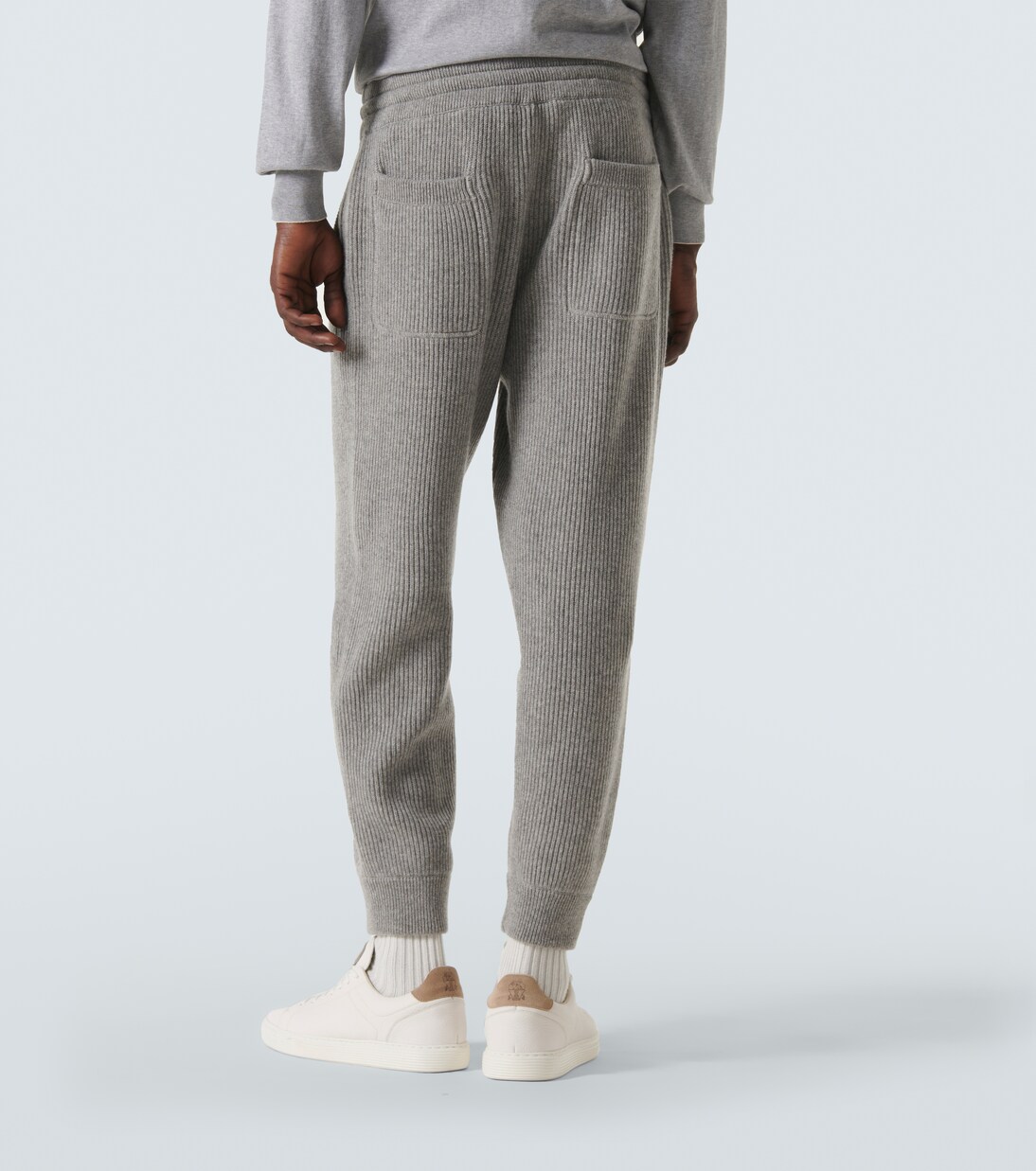 Ribbed-knit cashmere sweatpants in grey - Brunello Cucinelli | Mytheresa