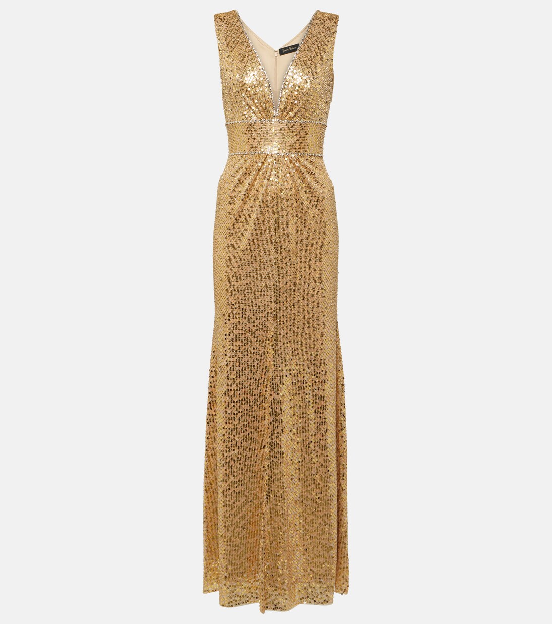 Cygnet sequined ruched gown in gold - Jenny Packham | Mytheresa