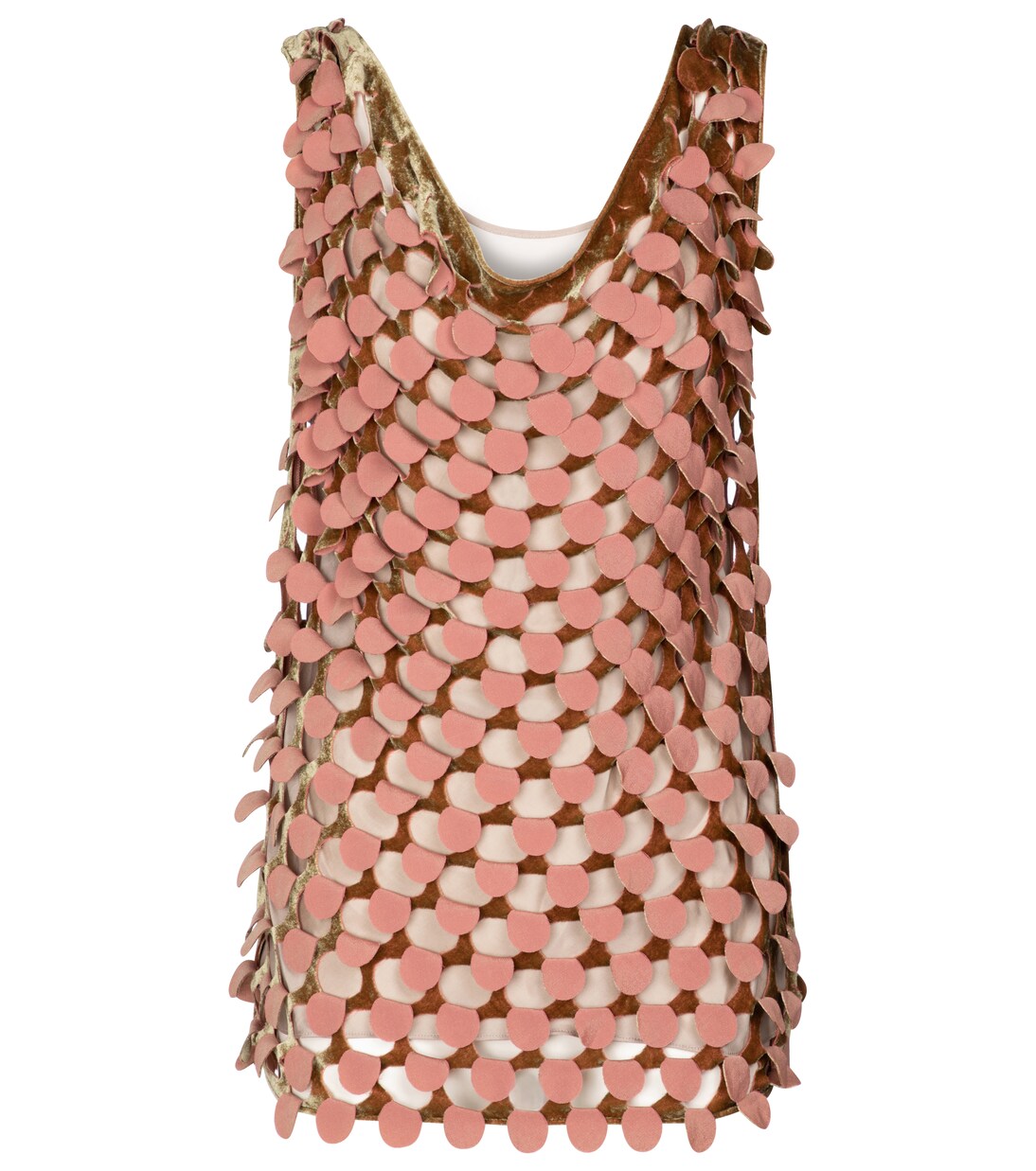 Perforated velvet tank top in pink - Maison Margiela | Mytheresa