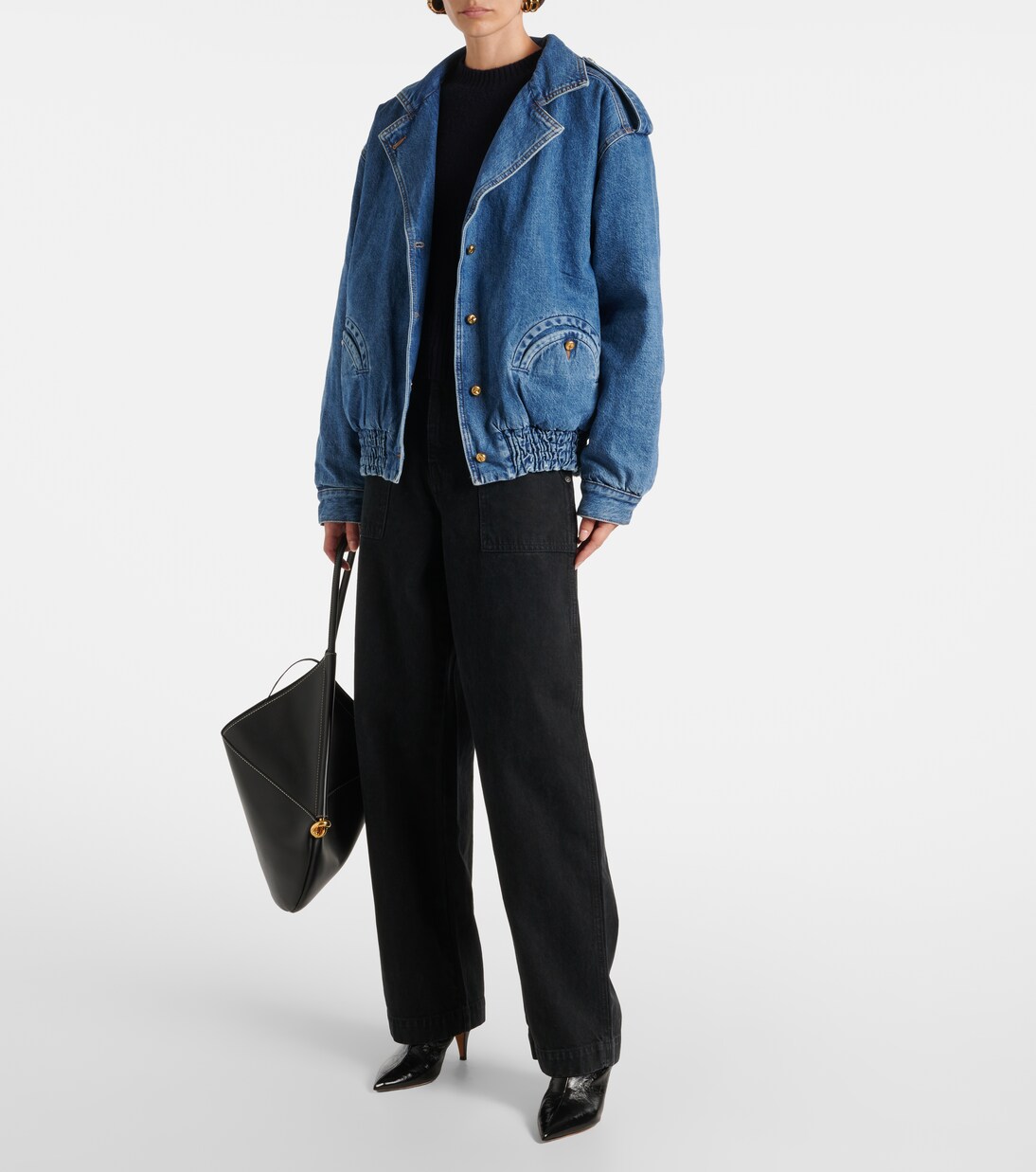 Nariida Sapphire denim bomber jacket in blue - Blaze Milano | Mytheresa