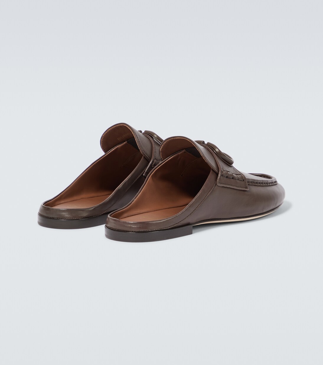 Slippers VLogo Signature aus Leder in Braun - Valentino Garavani ...