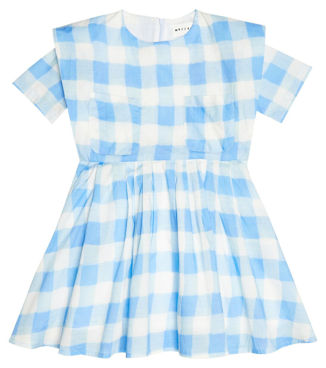 Checked cotton dress in blue - Morley | Mytheresa