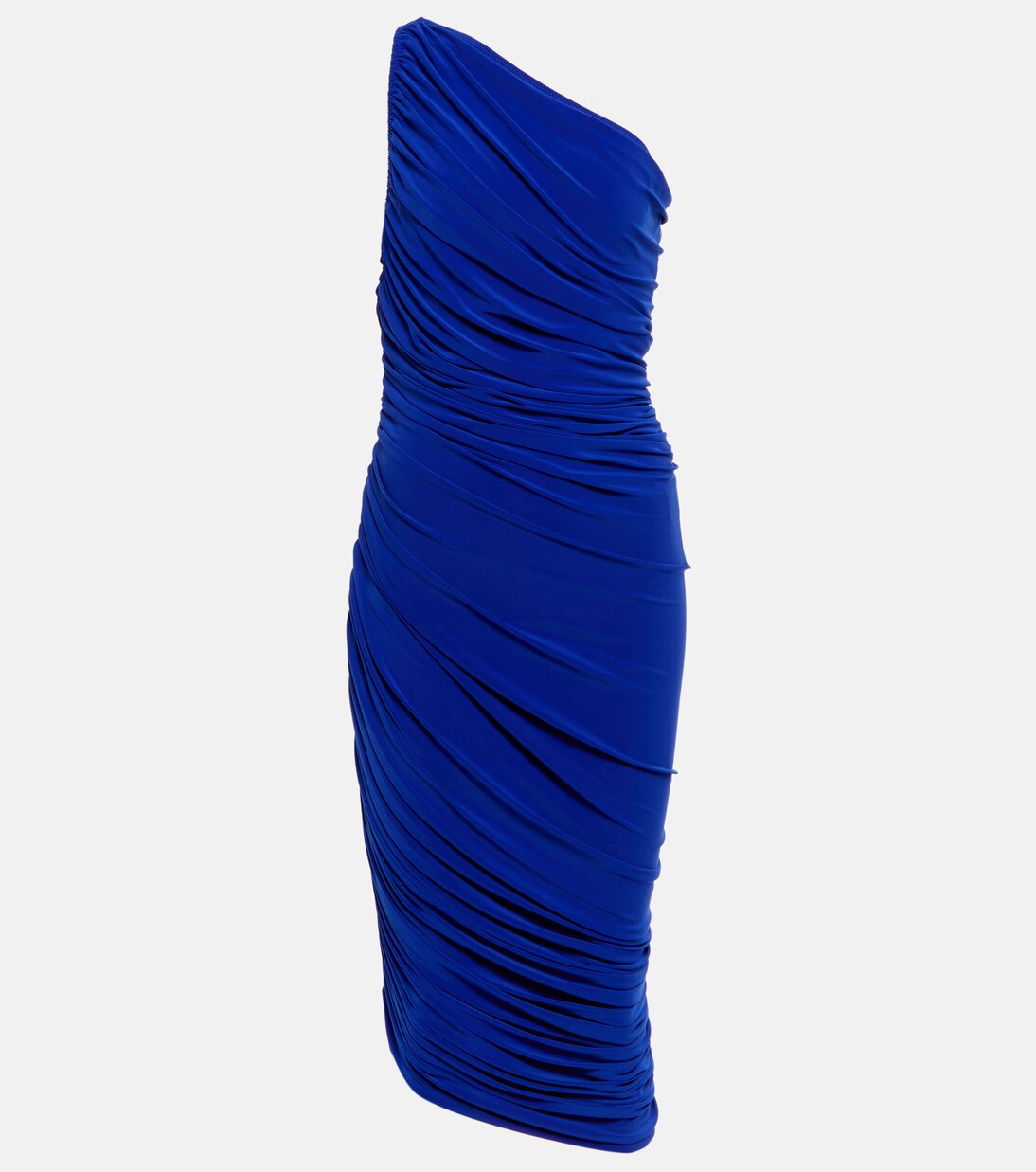Diana one shoulder jersey minidress in blue Norma Kamali Mytheresa