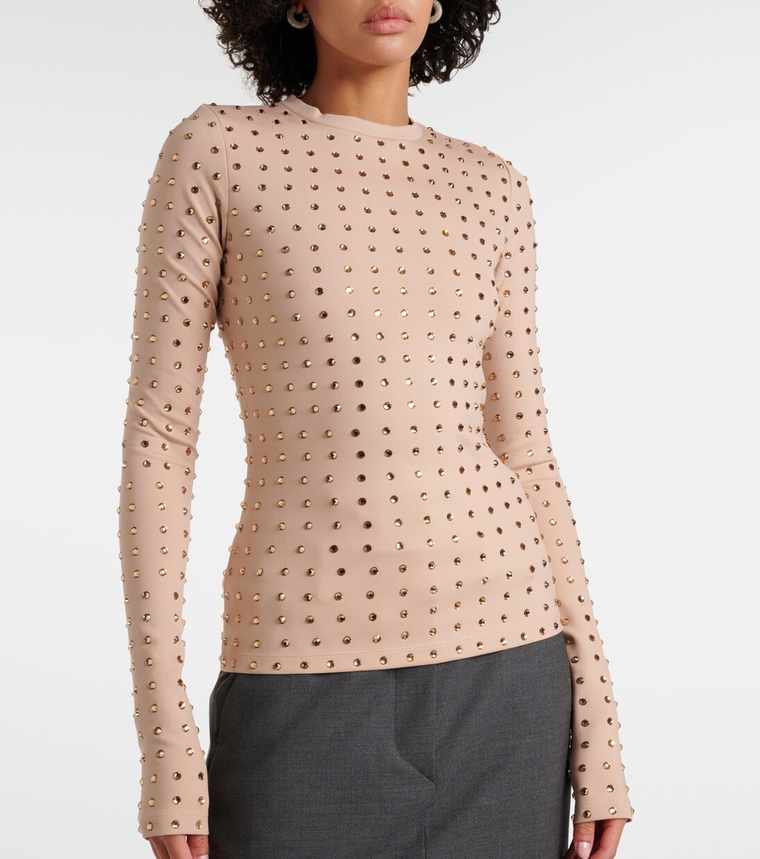 Negus embellished top in pink - Sportmax | Mytheresa