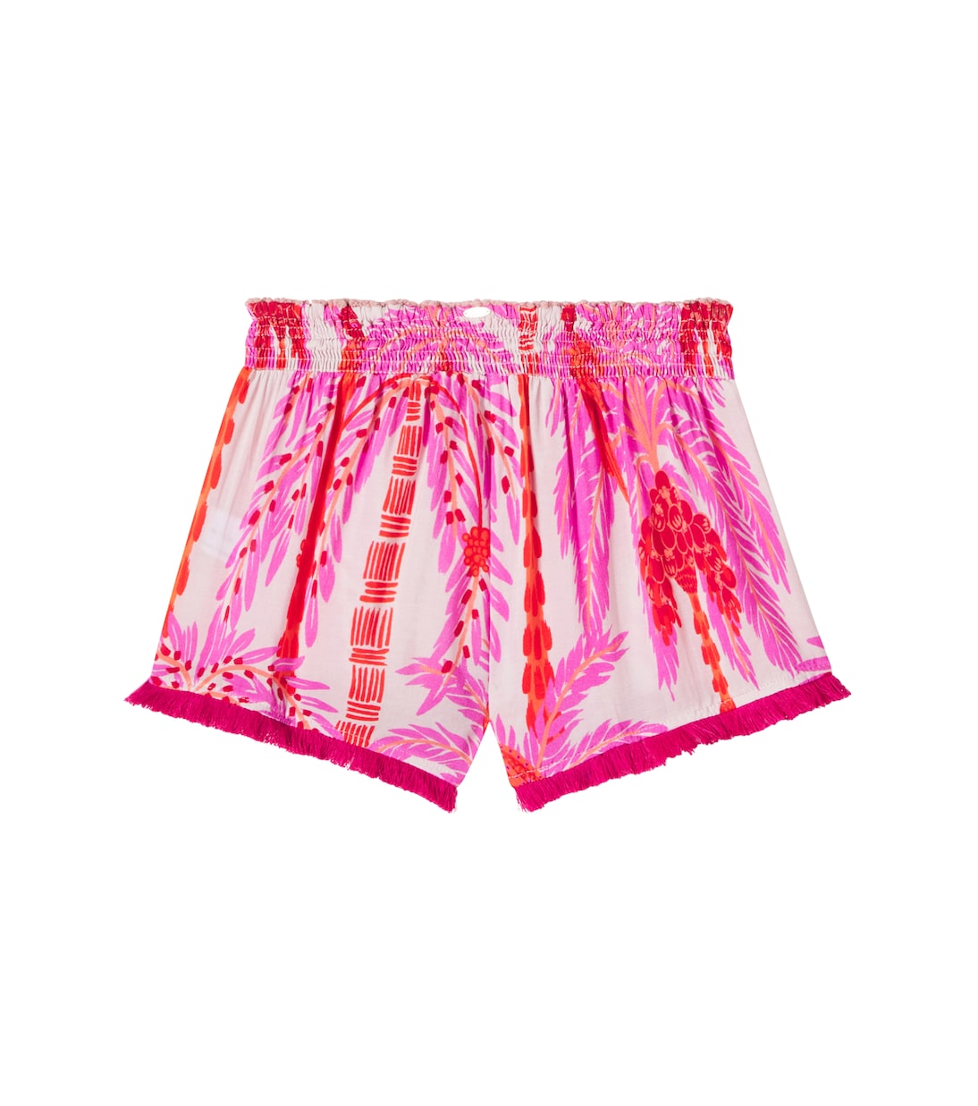 Lulu floral fringed shorts in pink - Poupette St Barth Kids | Mytheresa