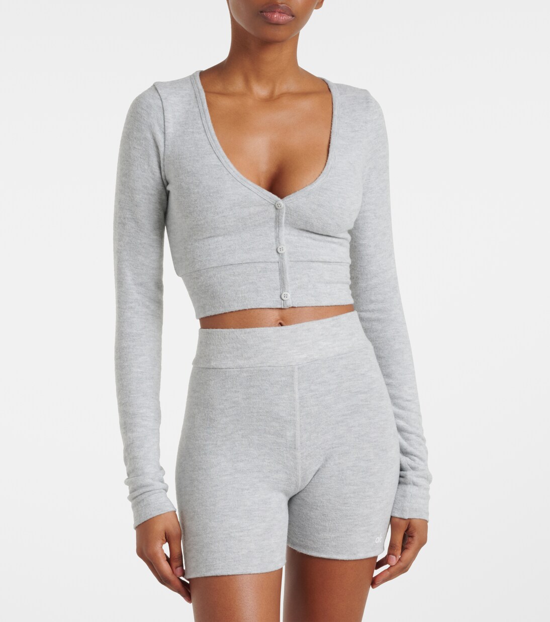 Me Time cropped cardigan in grey - Alo Yoga | Mytheresa