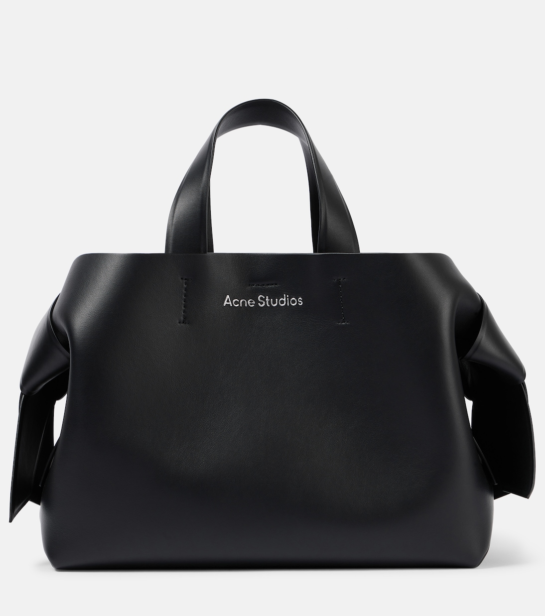 Musubi Medium leather tote bag in black Acne Studios Mytheresa