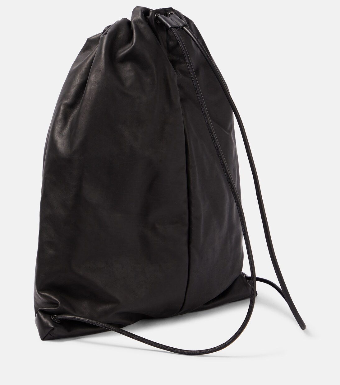 Puffy Medium leather backpack in black - The Row | Mytheresa