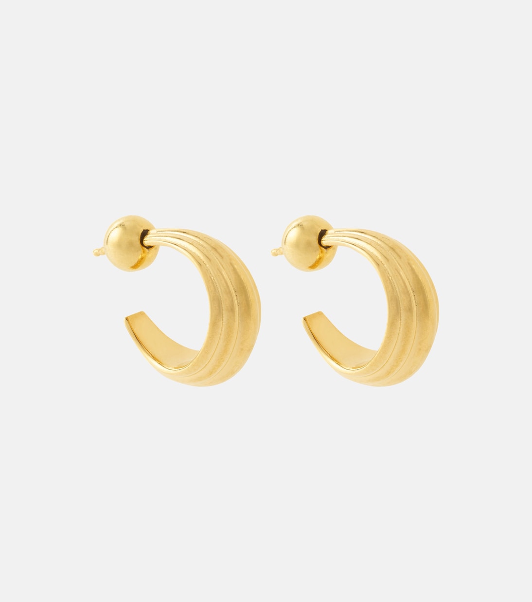 Blondeau Small 18kt gold plated sterling silver hoop earrings in gold Sophie Buhai Mytheresa