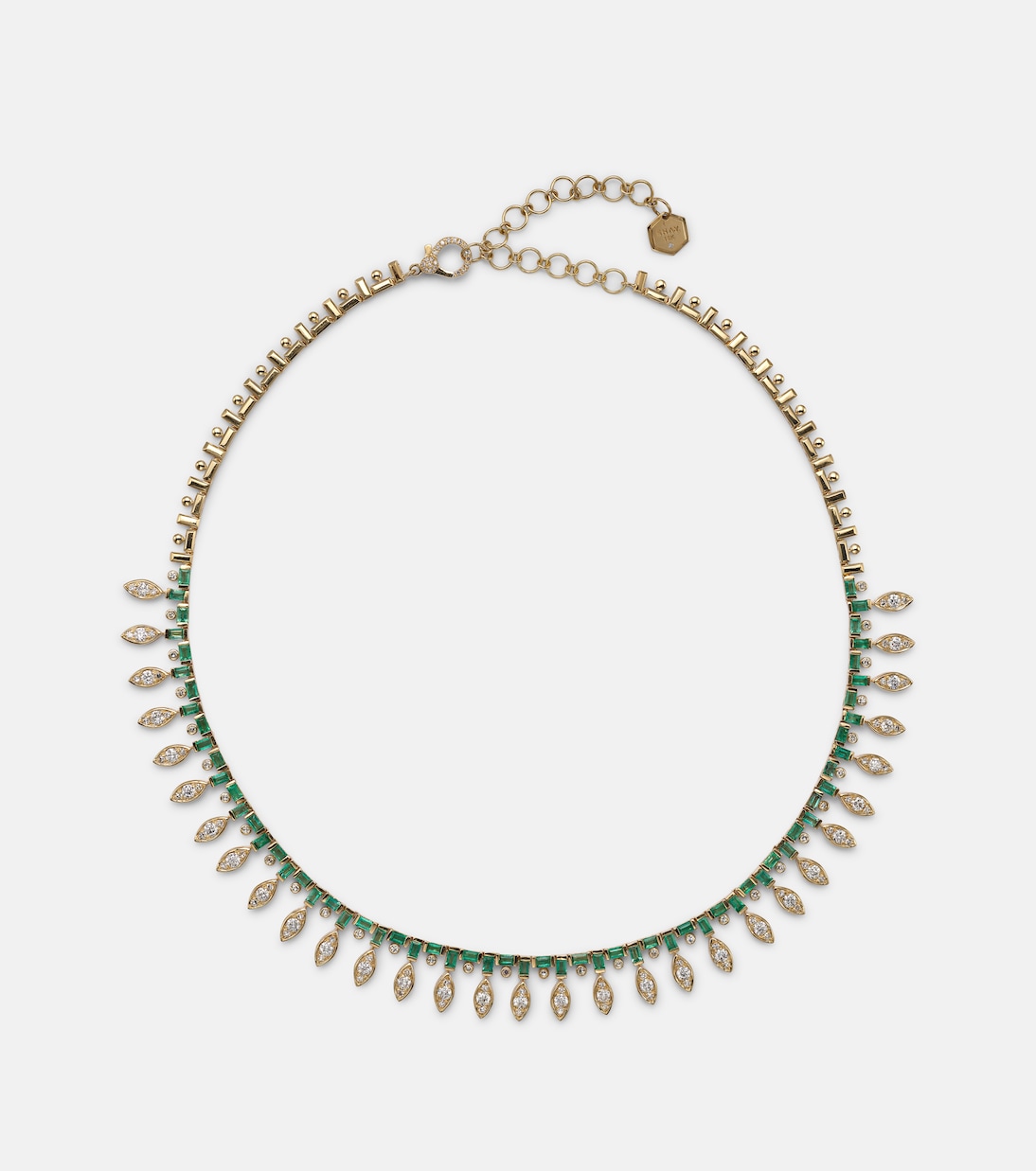 18kt gold necklace with diamonds and emeralds in gold Shay Jewelry Mytheresa