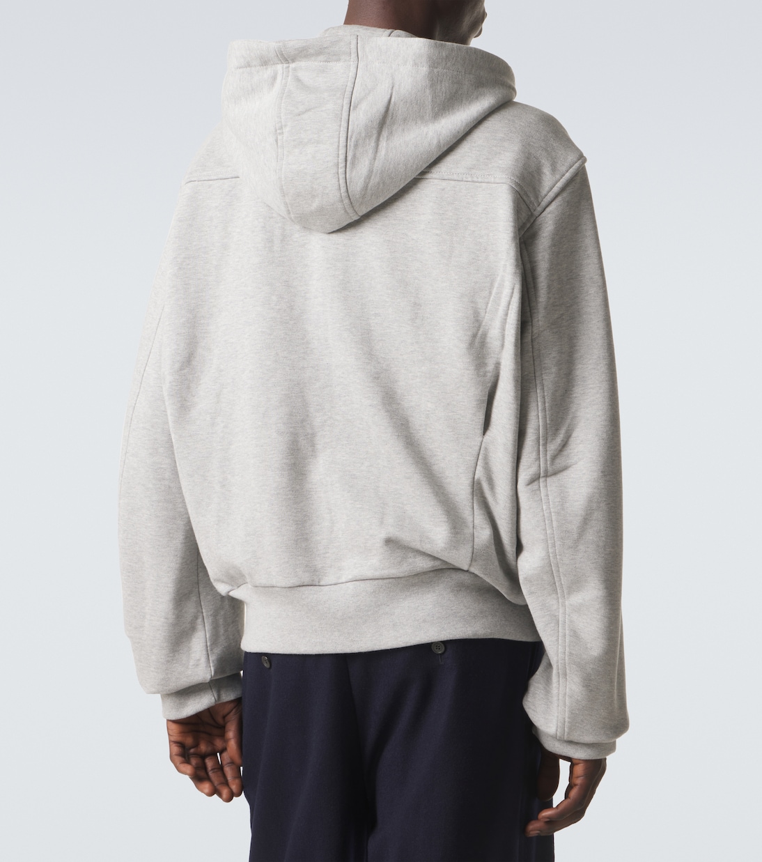 Cotton zip-up hoodie in grey - Dries Van Noten | Mytheresa
