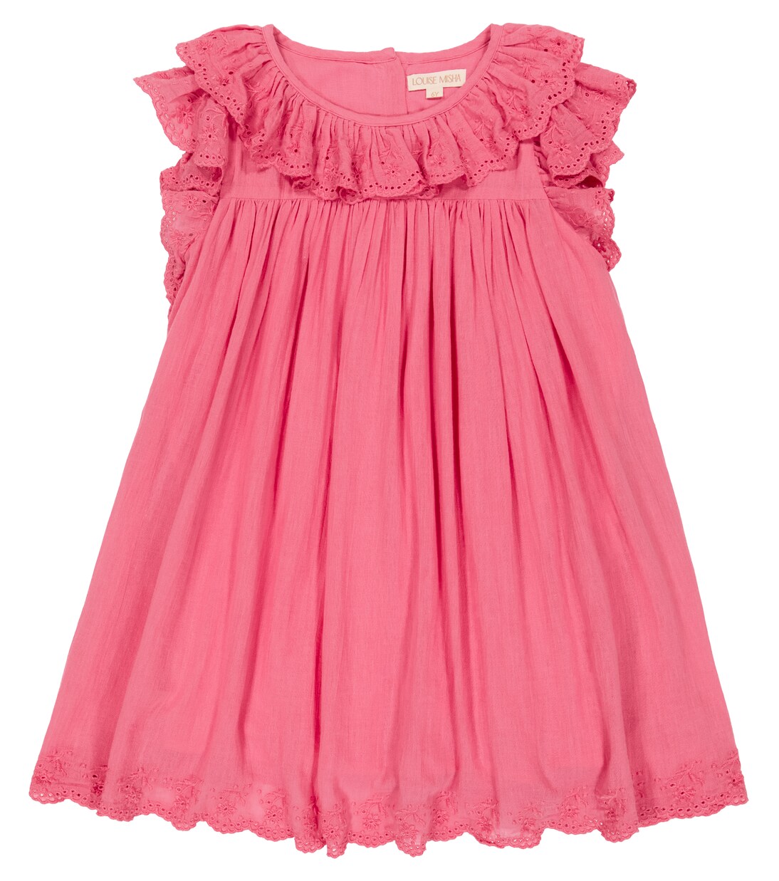 Vestido corto Shantiya de algodón en rosa - Louise Misha | Mytheresa