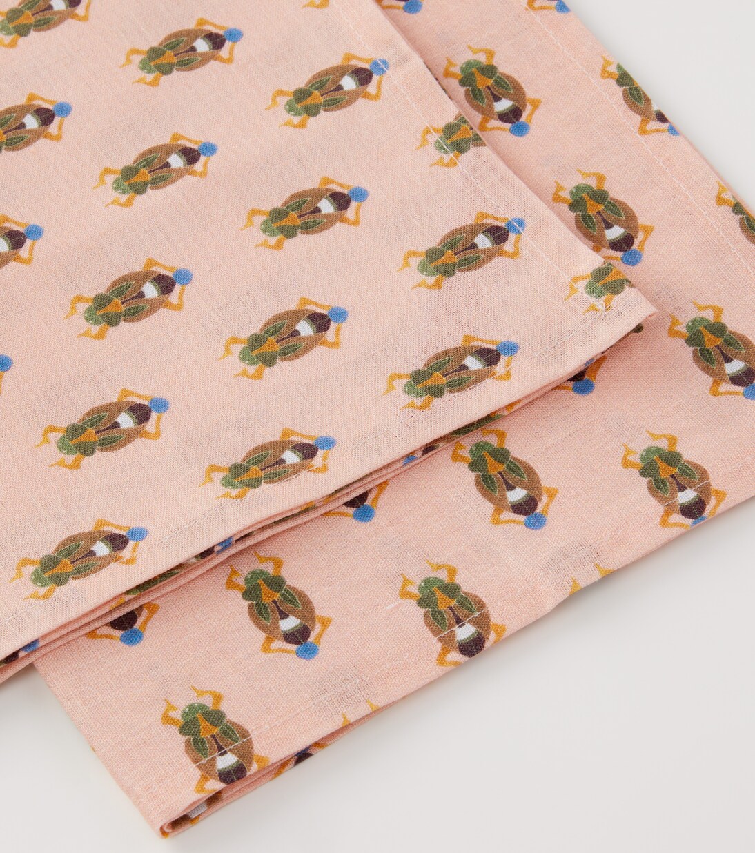 Set de 2 servilletas Pink Scarab grandes en rosa - La Double J | Mytheresa