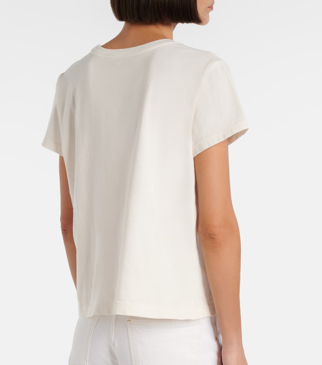 Adine cotton jersey T-shirt in white - Agolde | Mytheresa