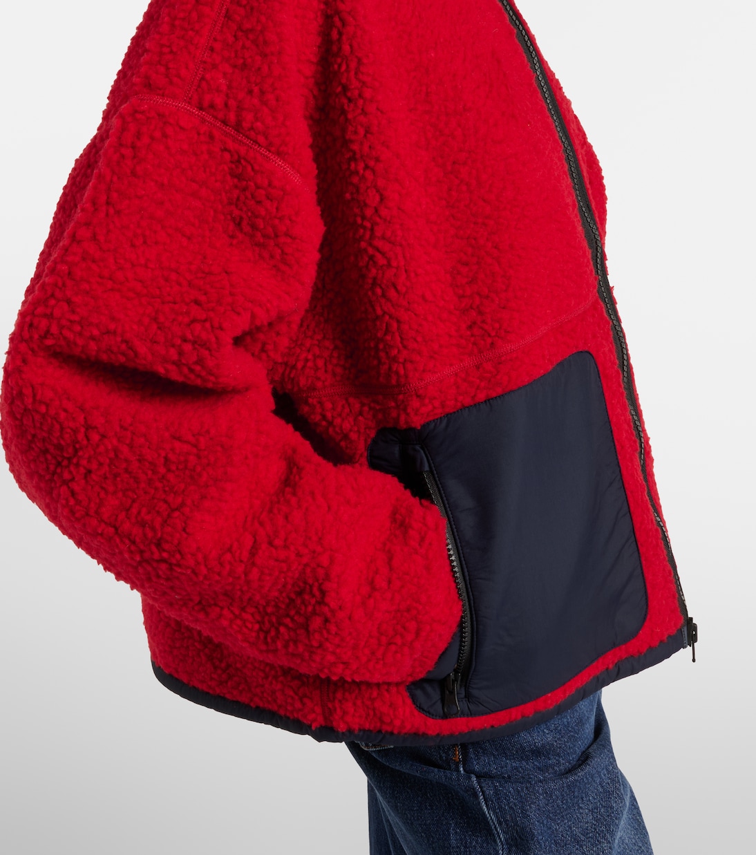 Simcoe wool-blend fleece jacket in red - Canada Goose | Mytheresa