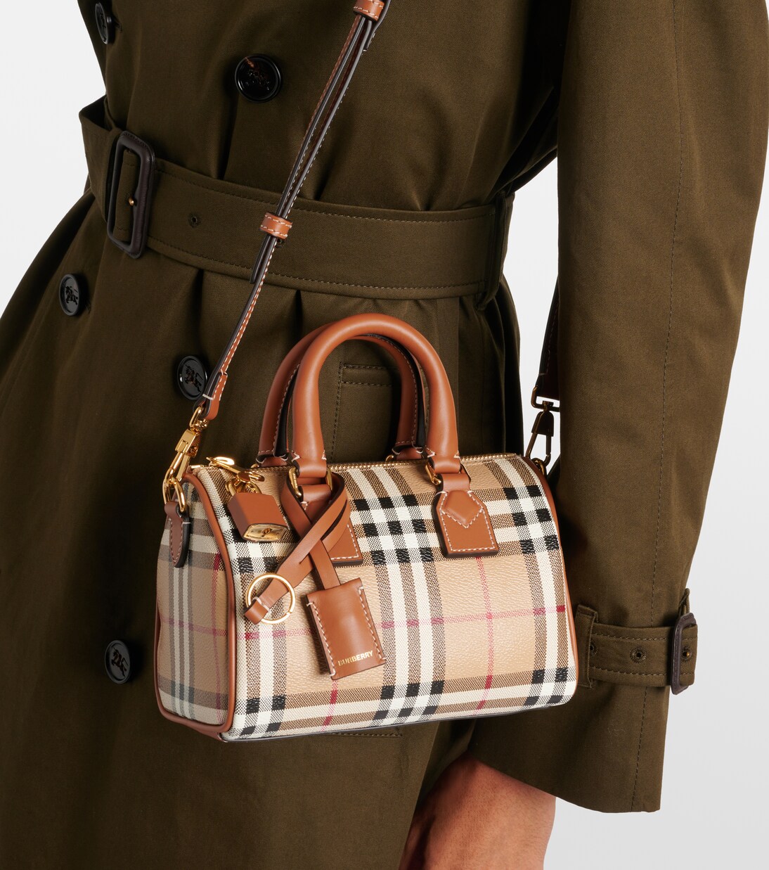 Burberry Check Mini tote bag in brown - Burberry | Mytheresa