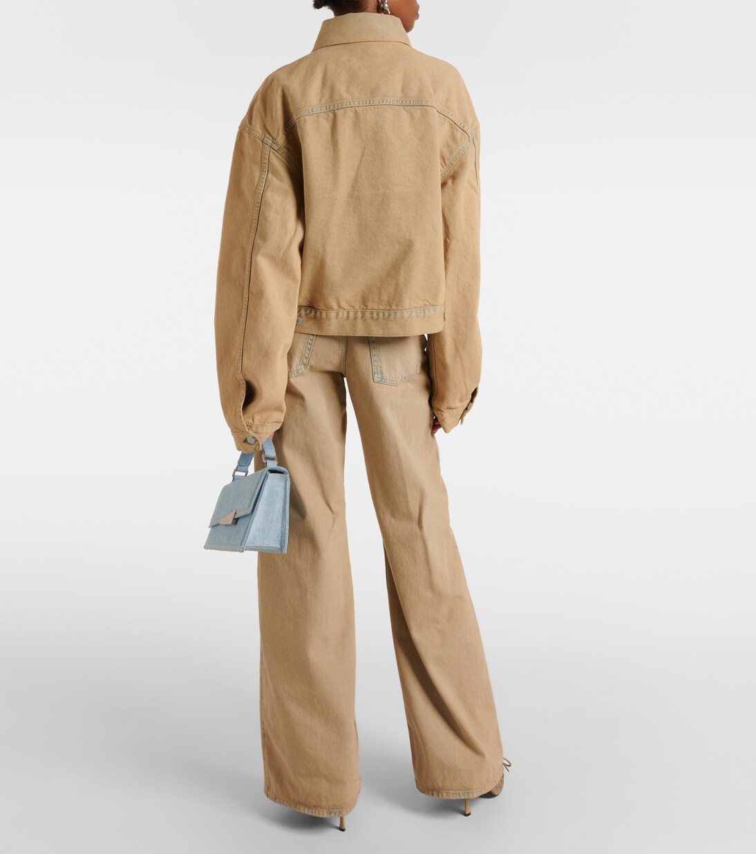 Marko cropped denim jacket in beige - Acne Studios | Mytheresa
