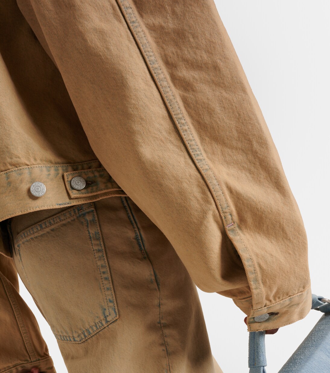 Marko cropped denim jacket in beige - Acne Studios | Mytheresa