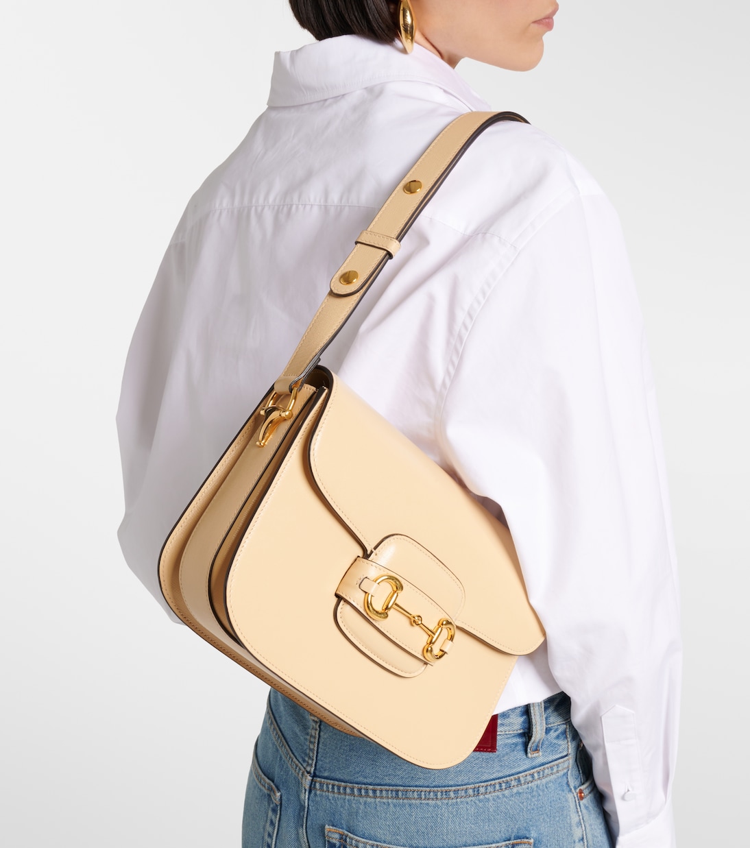 Gucci Horsebit 1955 shoulder bag in beige - Gucci | Mytheresa