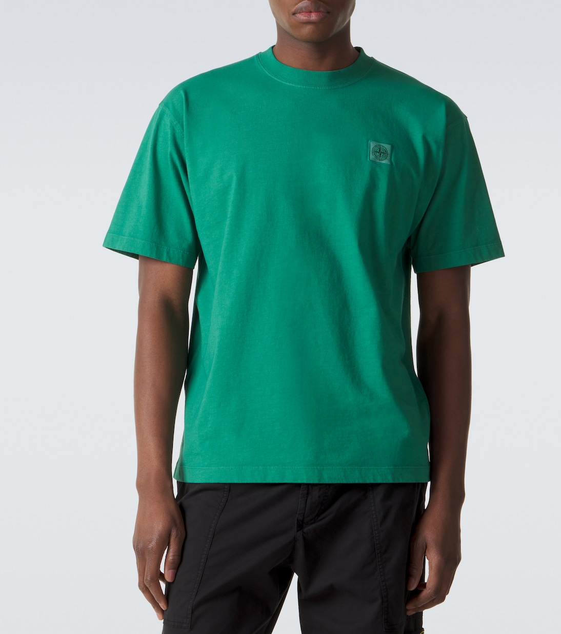 Compass cotton jersey T-shirt in green - Stone Island | Mytheresa