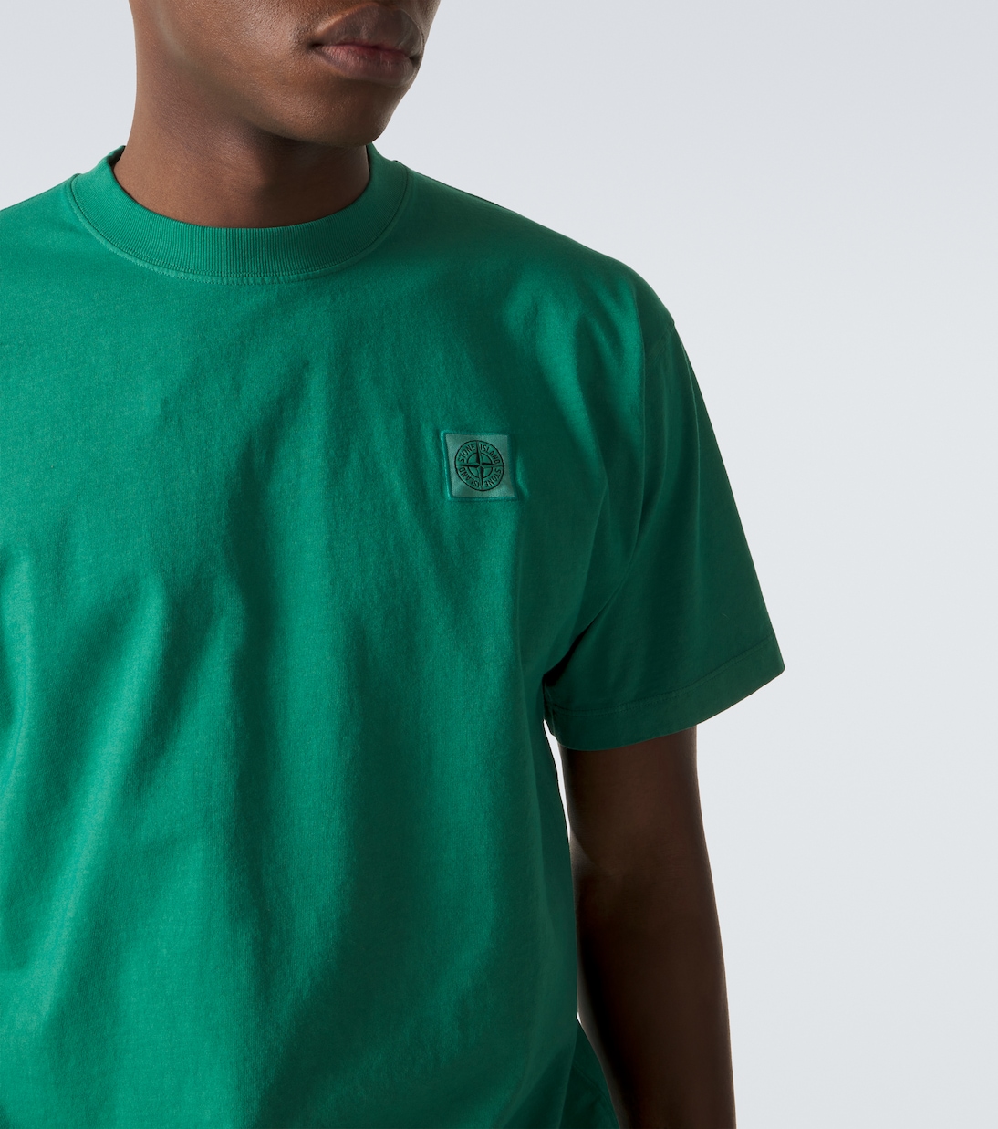 Compass cotton jersey T-shirt in green - Stone Island | Mytheresa