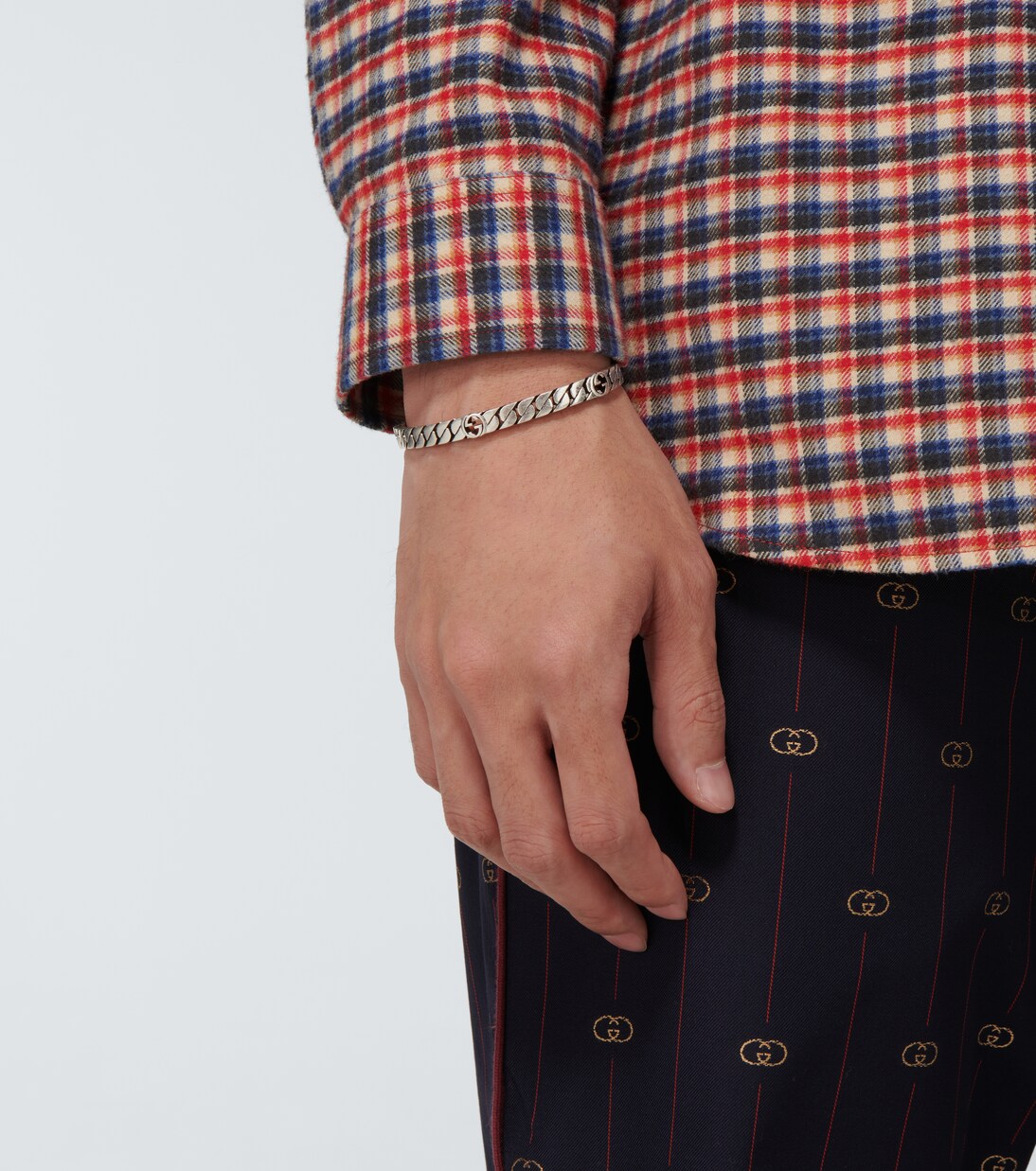 Sterling silver Interlocking G bracelet in silver Gucci Mytheresa