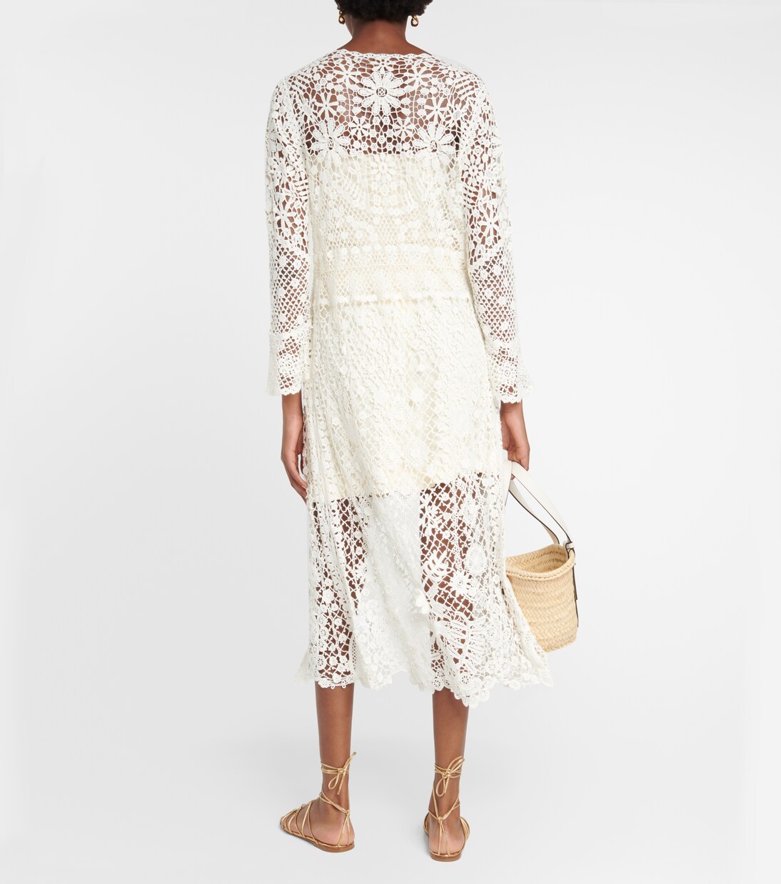 Floral cotton lace duster jacket in white - Polo Ralph Lauren | Mytheresa