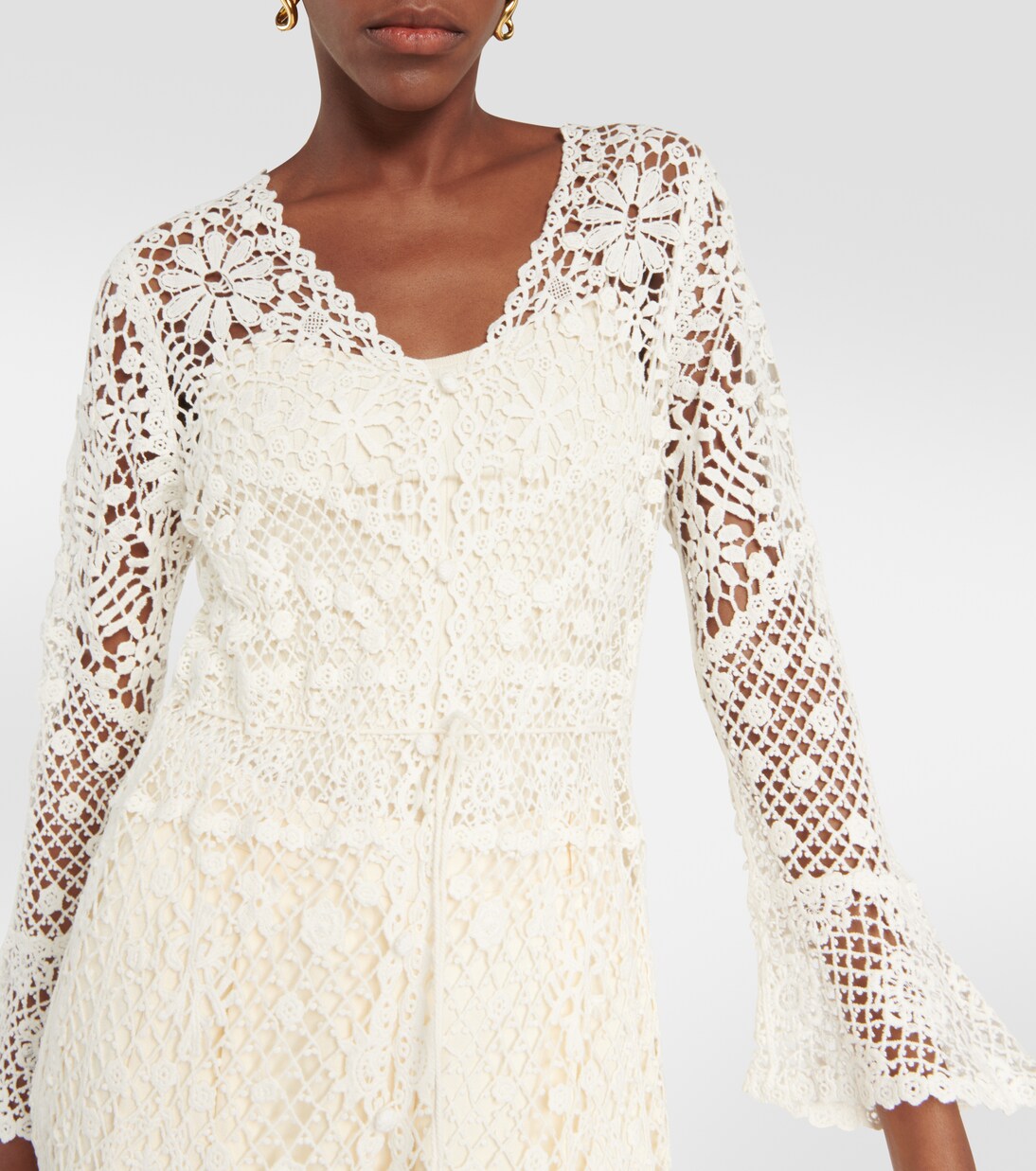 Floral cotton lace duster jacket in white - Polo Ralph Lauren | Mytheresa