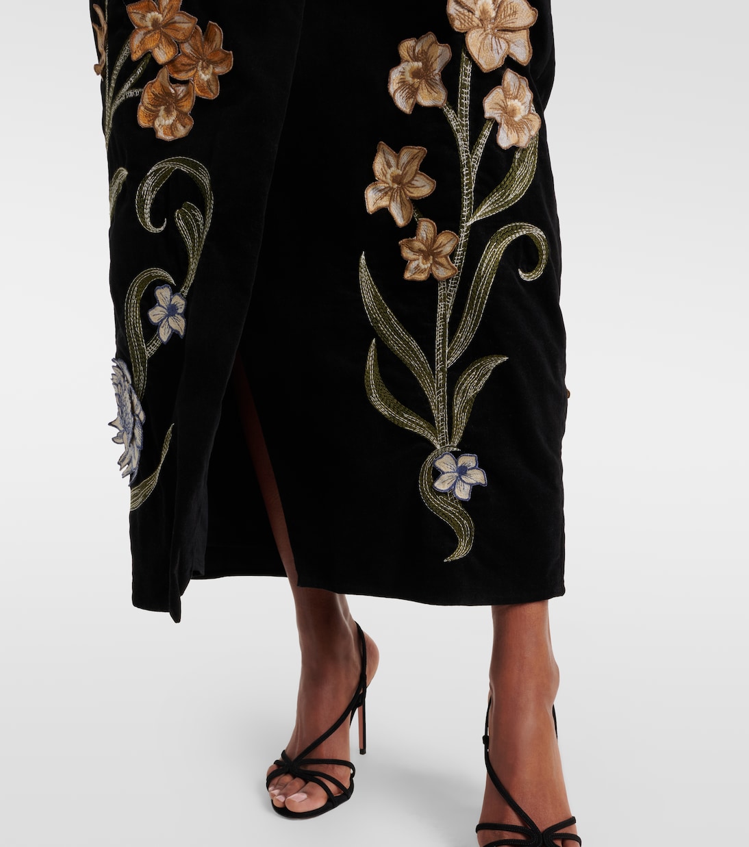 Cinefila Laguna velvet maxi dress in black - Agua By Agua Bendita ...