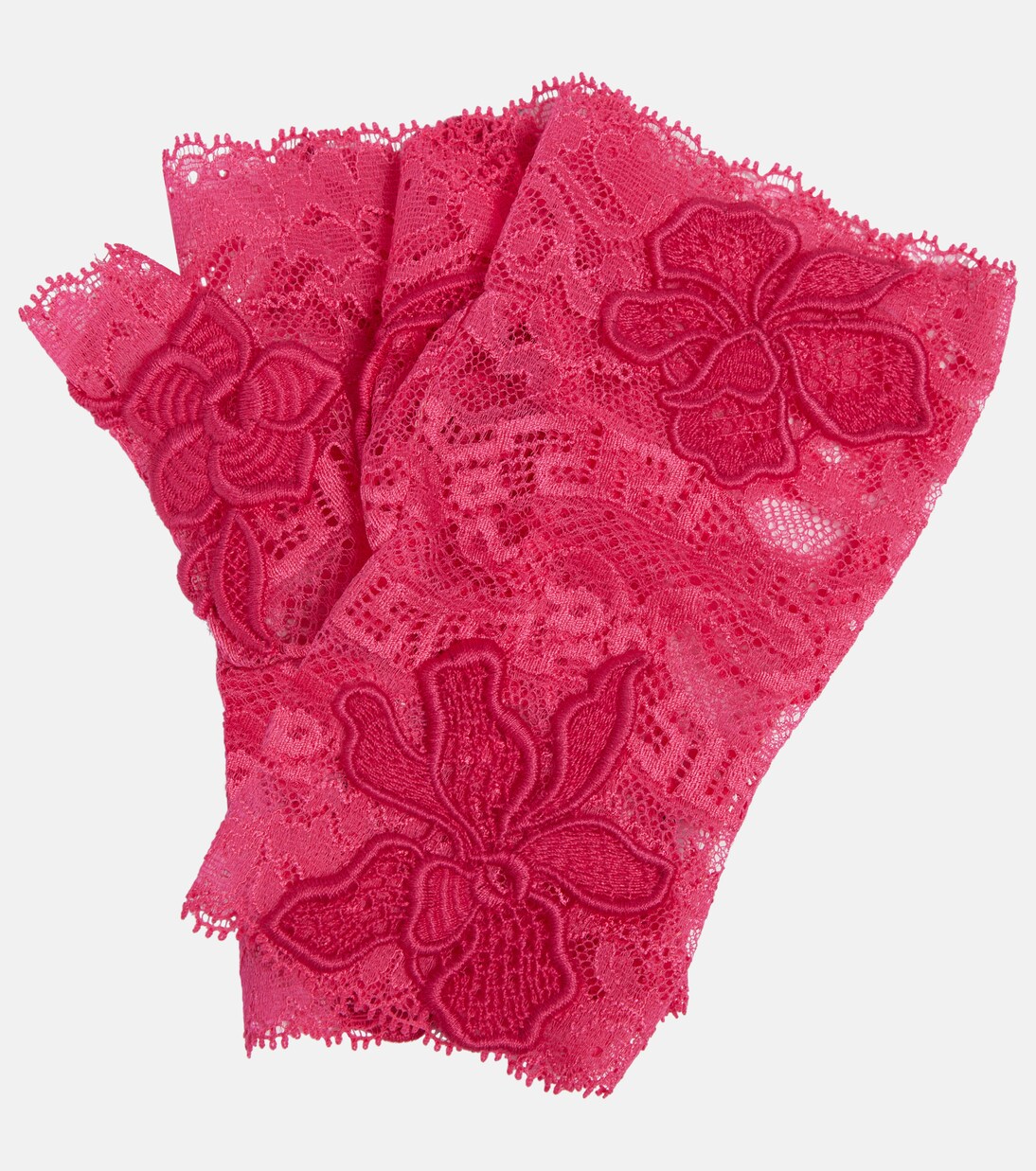 Pink lace fingerless gloves store