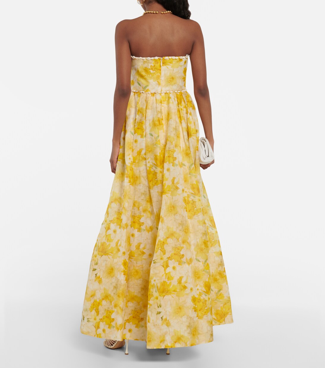 Floral-print linen and silk maxi dress in yellow - Zimmermann | Mytheresa