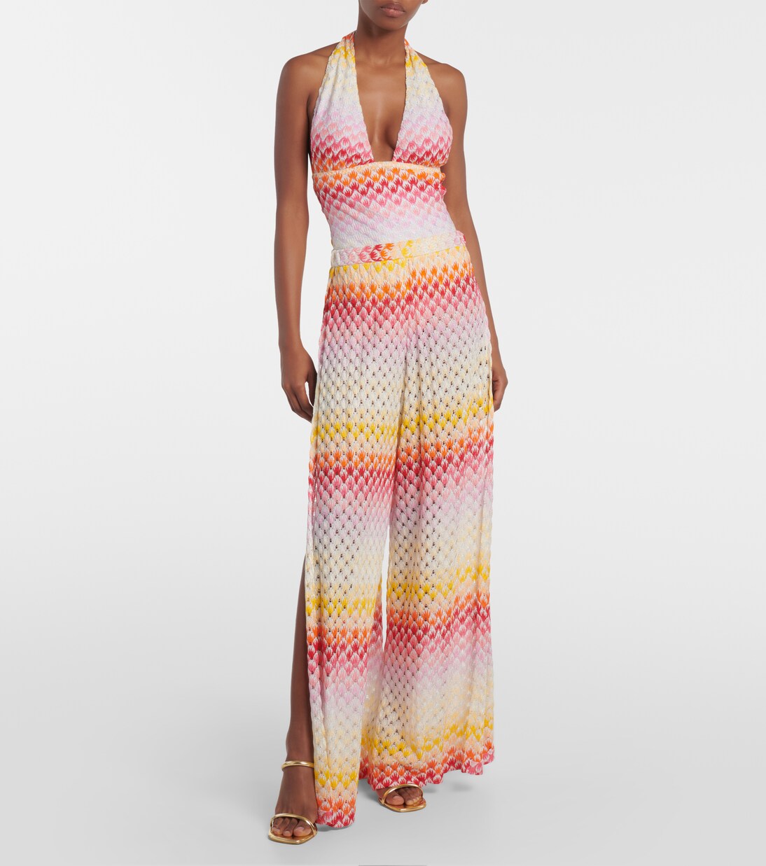 Printed pointelle palazzo pants in multicoloured - Missoni Mare | Mytheresa