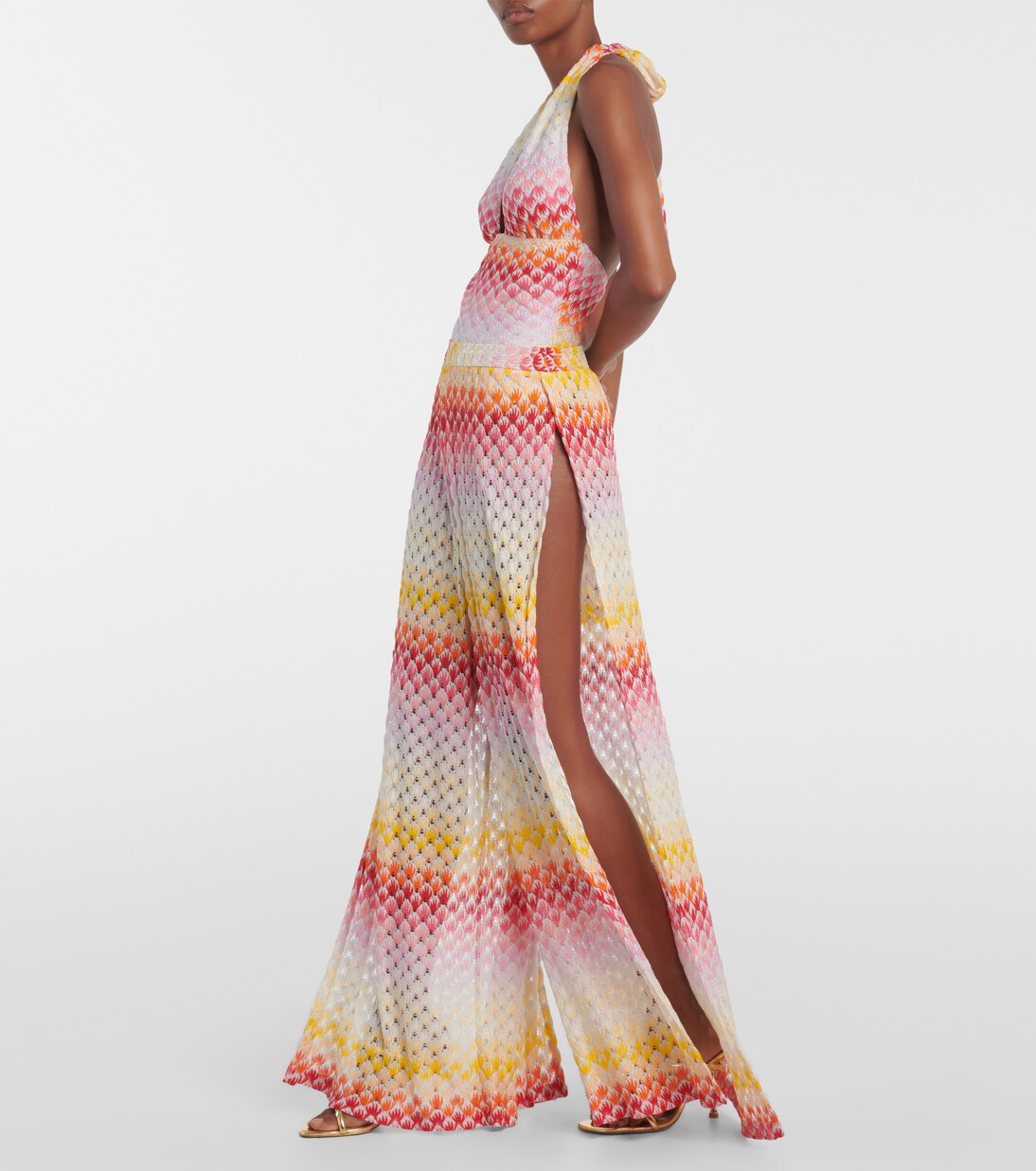 Printed pointelle palazzo pants in multicoloured - Missoni Mare | Mytheresa