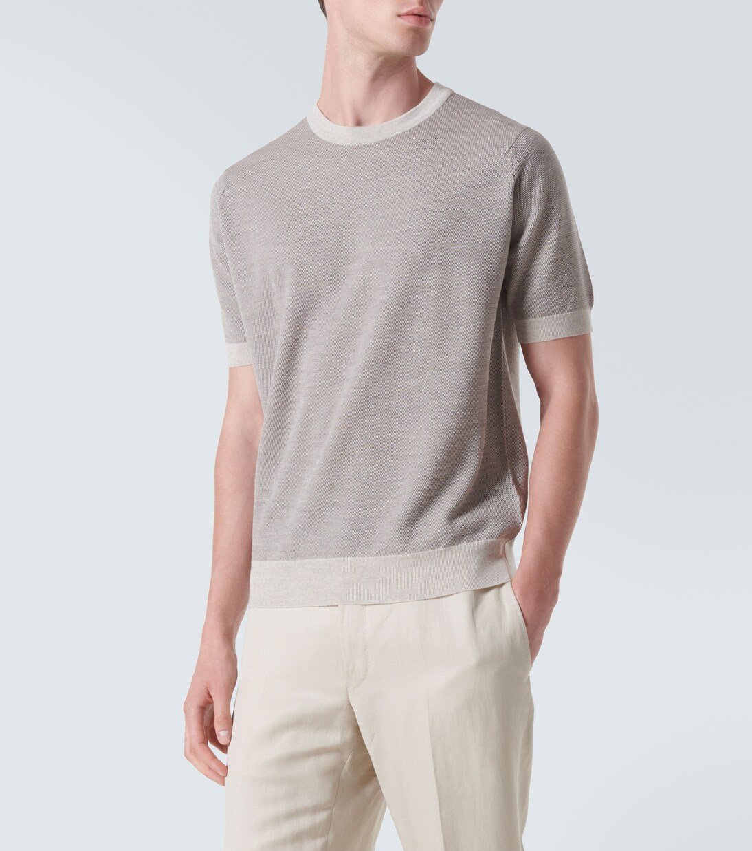 Camiseta 20.Singular de lana en gris - John Smedley | Mytheresa