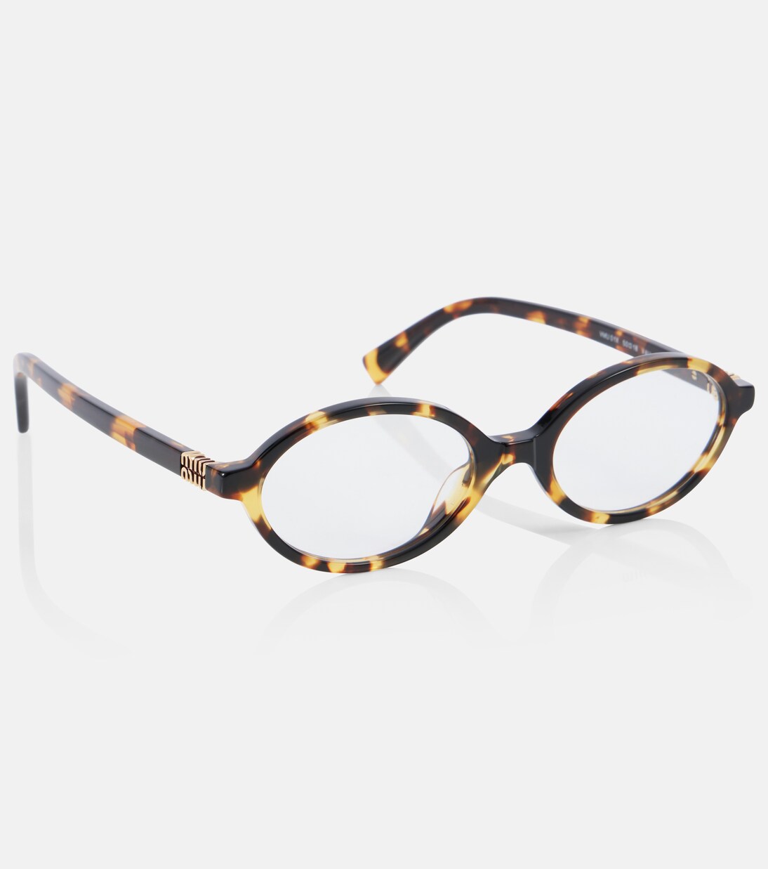 Tortoiseshell oval glasses in brown - Miu Miu | Mytheresa