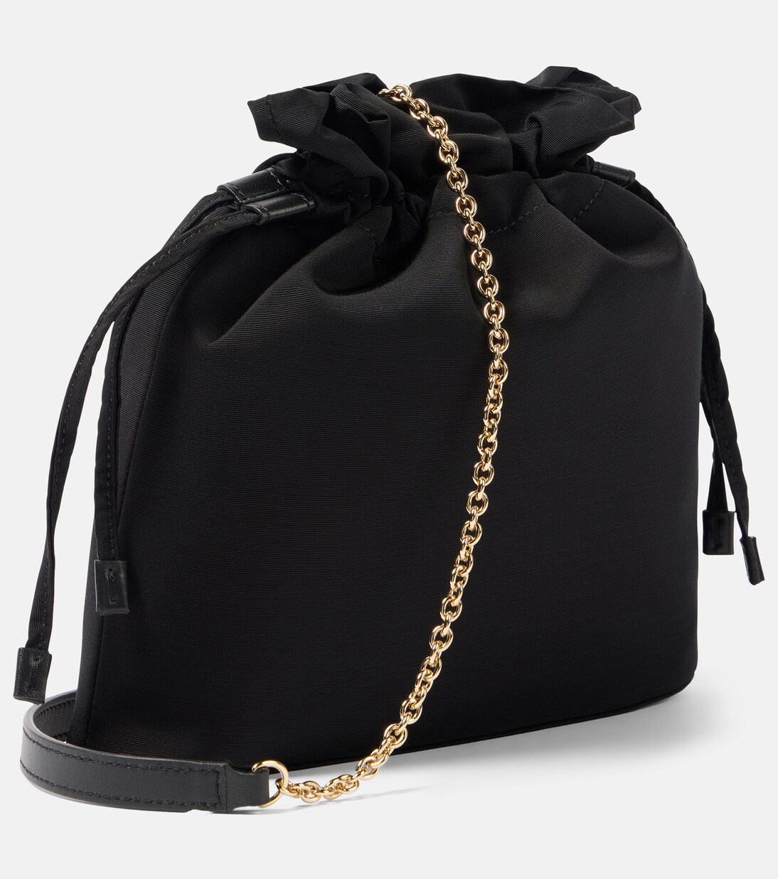 Christy grosgrain pouch with strap in black - Aquazzura | Mytheresa