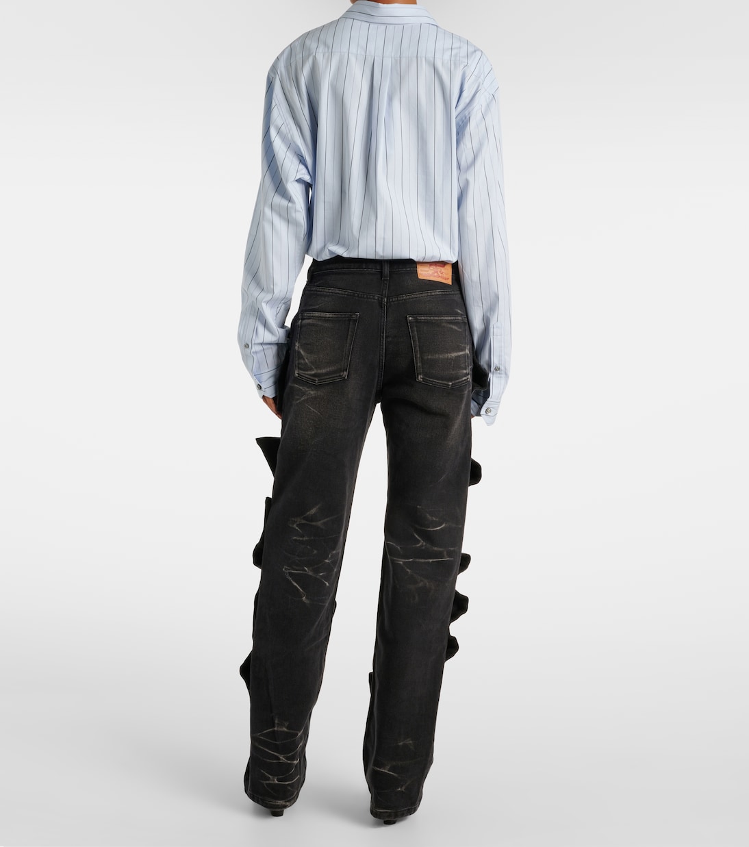 Paneled straight jeans in black - Y Project | Mytheresa
