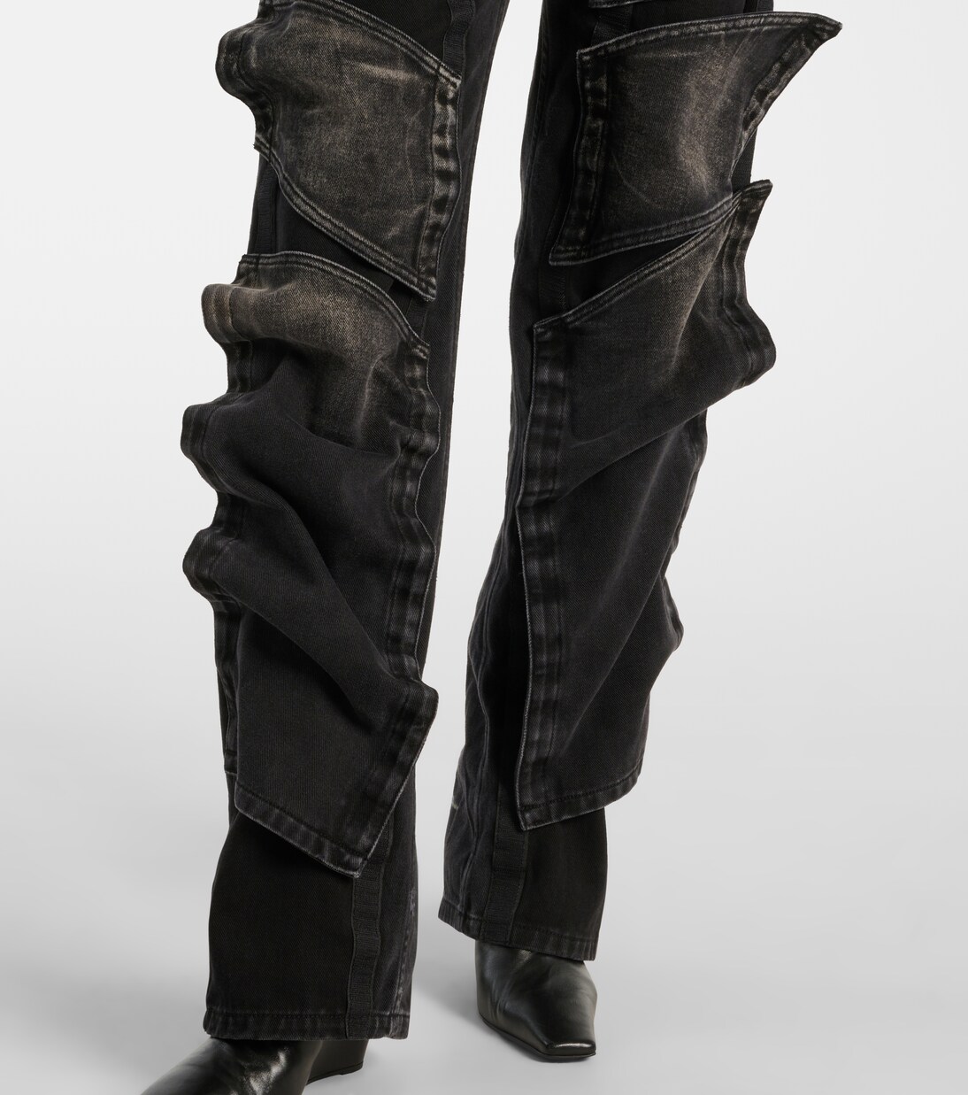 Paneled straight jeans in black - Y Project | Mytheresa
