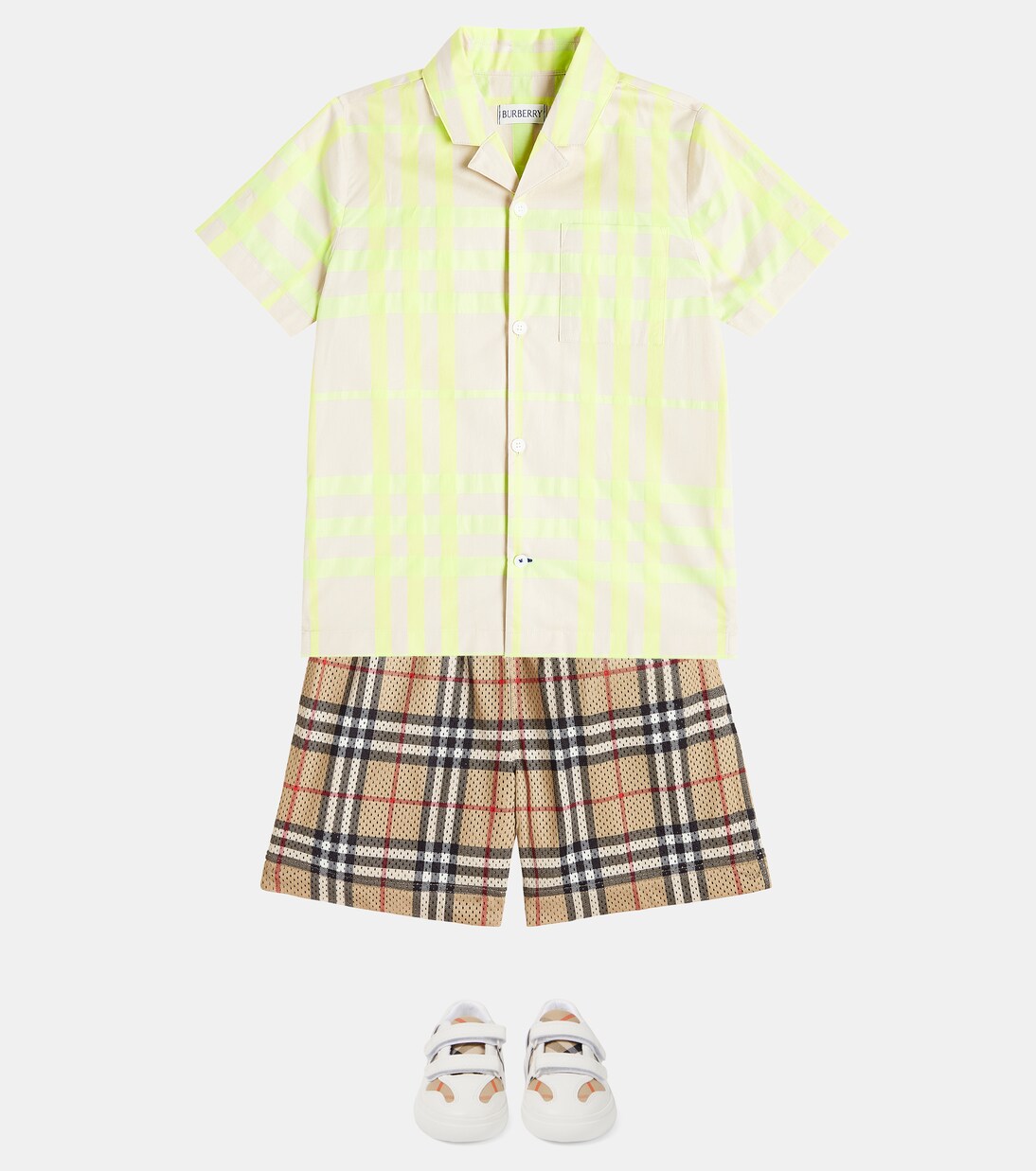Burberry Check shorts in multicoloured - Burberry Kids | Mytheresa
