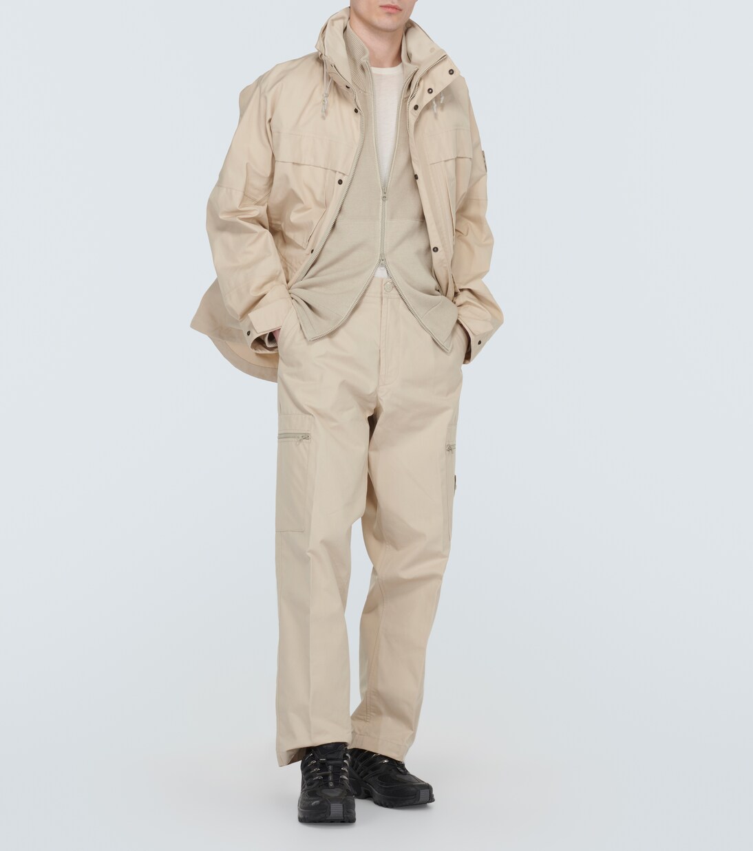 Ghost Compass cotton jacket in beige - Stone Island | Mytheresa